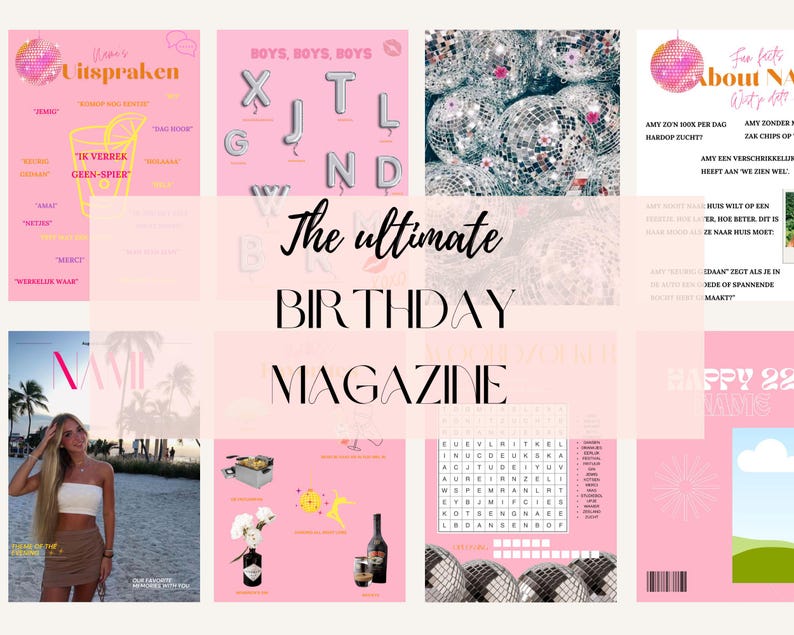 Customizable Birthday Magazine Template | Personalized Magazine | 21 ...