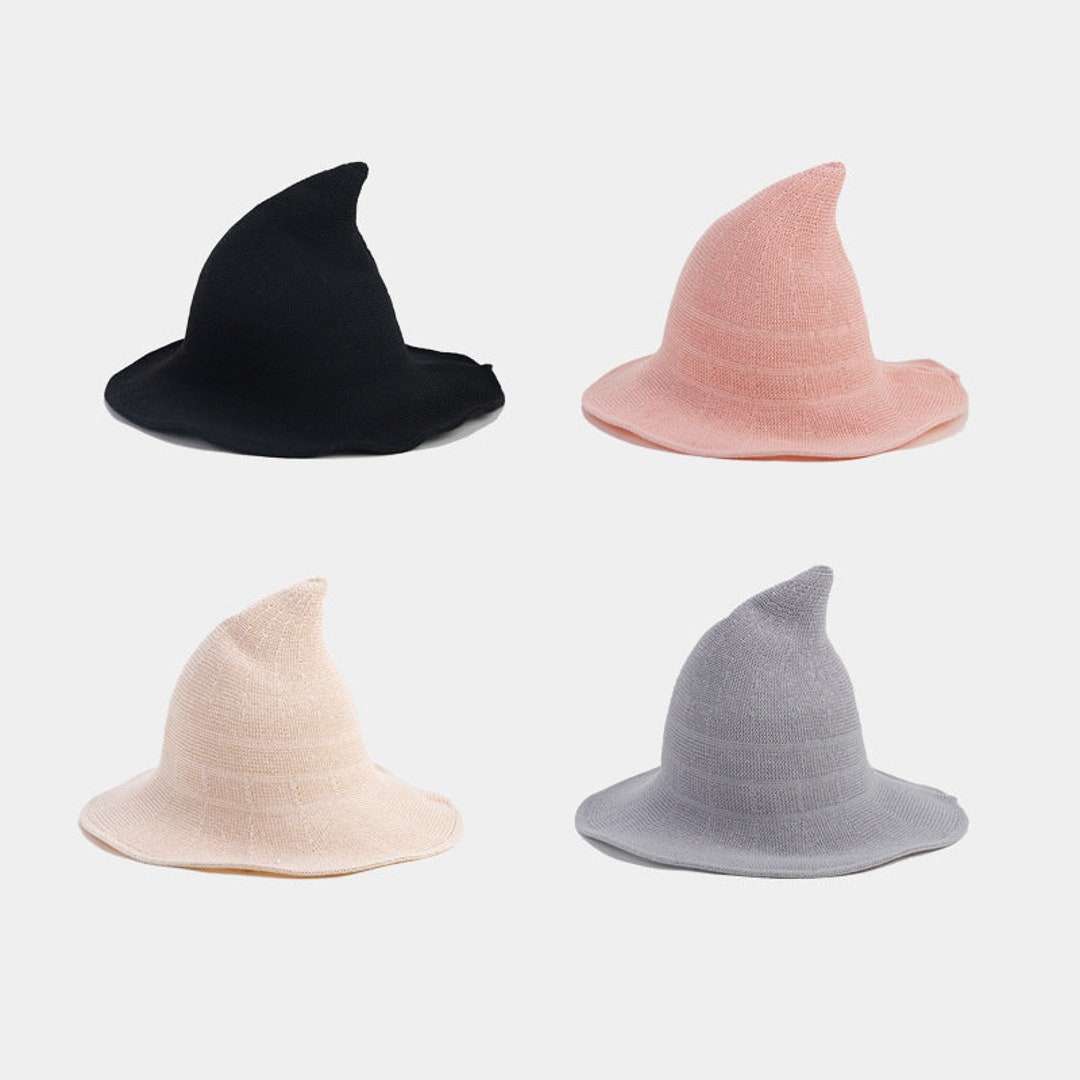 Christmas HAT Wizard Hat Halloween Knitted Hat Witch Hat - Etsy