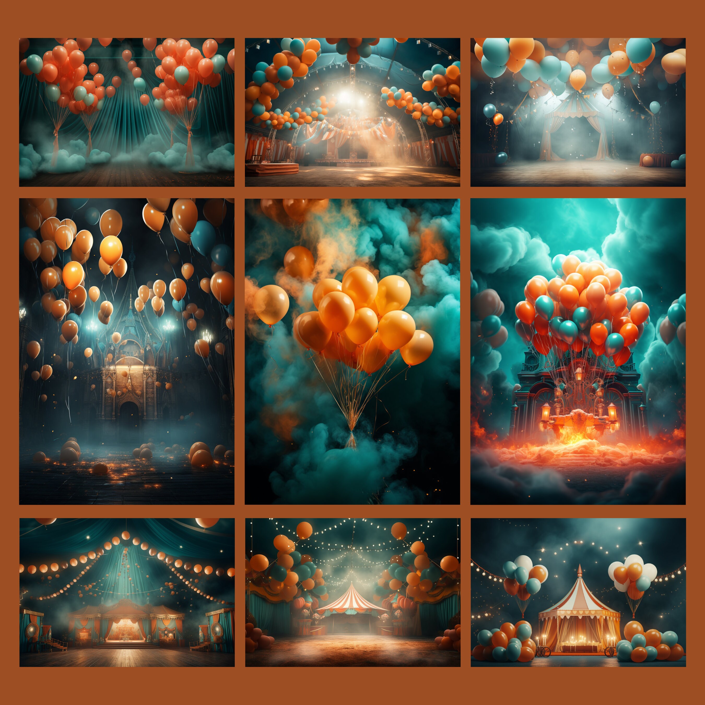 Mystical Circus Fine Art Backdrop for Photo Editing XXL Pack,circus ...