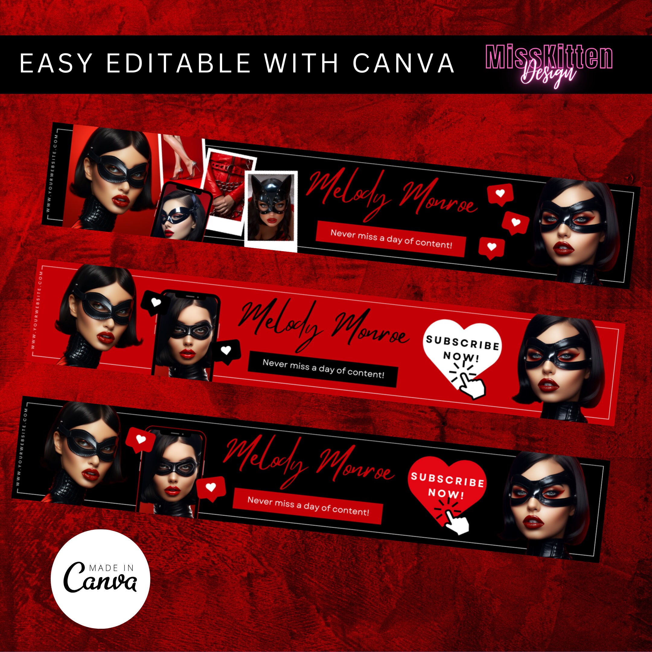 Onlyfans Banner Set for Adult Content Creator, Cam Girl, Sex Worker ...