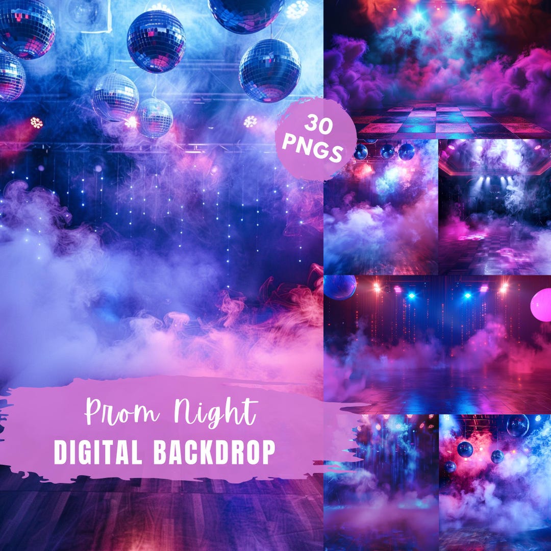 Prom Night Backdrop High School, School Backdrop, Party Backdrop ...