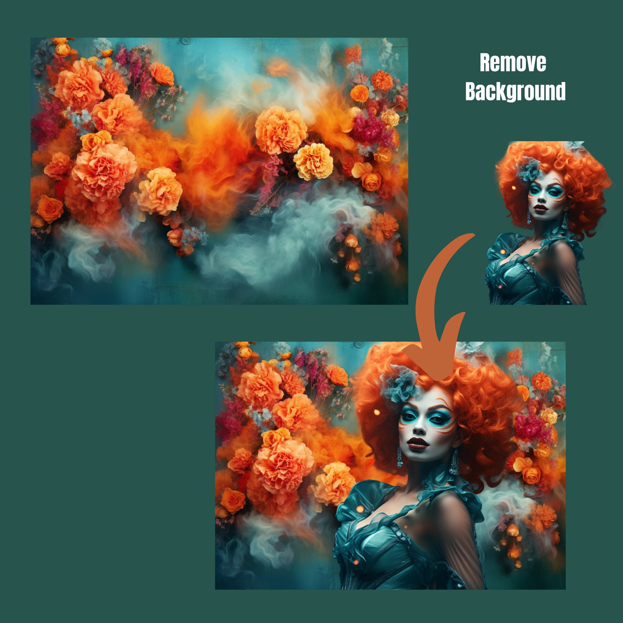 Flower Dreams Floral Backdrop for Photo Editing,romantic Flower ...