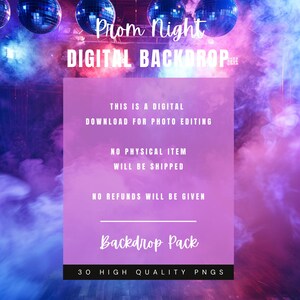 Prom Night Backdrop High School, School Backdrop, Party Backdrop ...