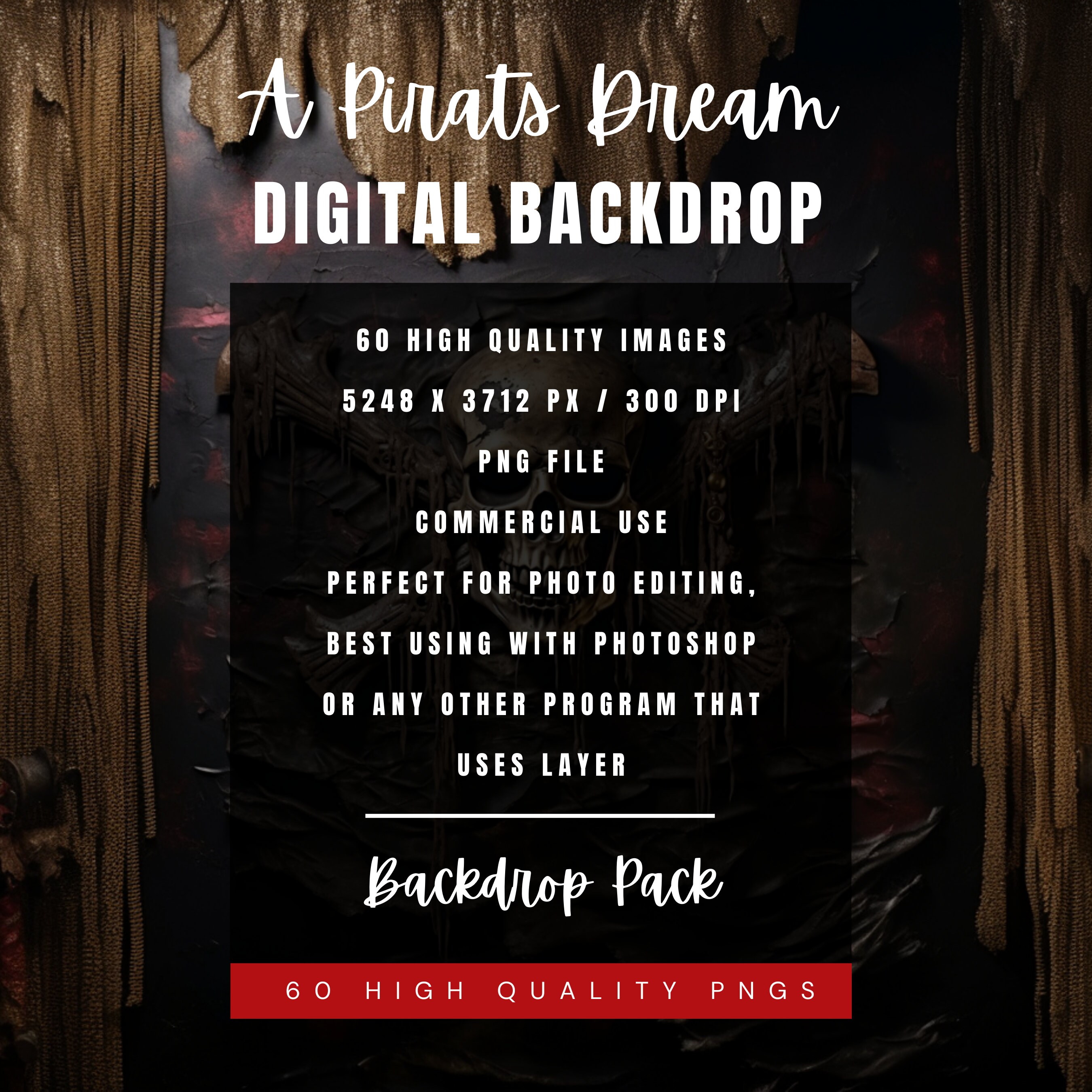 Pirate Adventure Digital Background, Pirat Ship, Pirat Background ...