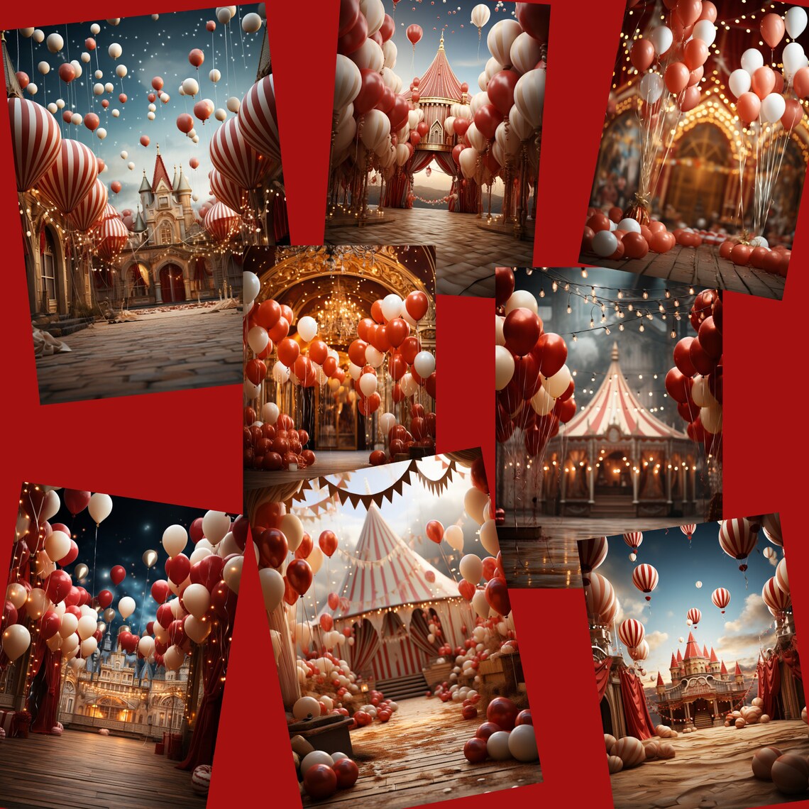 Circus Fine Art Backdrop for Photo Editing XXL Pack, Circus Stage ...