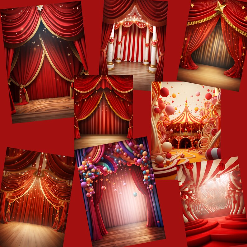 Circus Fine Art Backdrop for Photo Editing XL Pack, Circus Themed ...