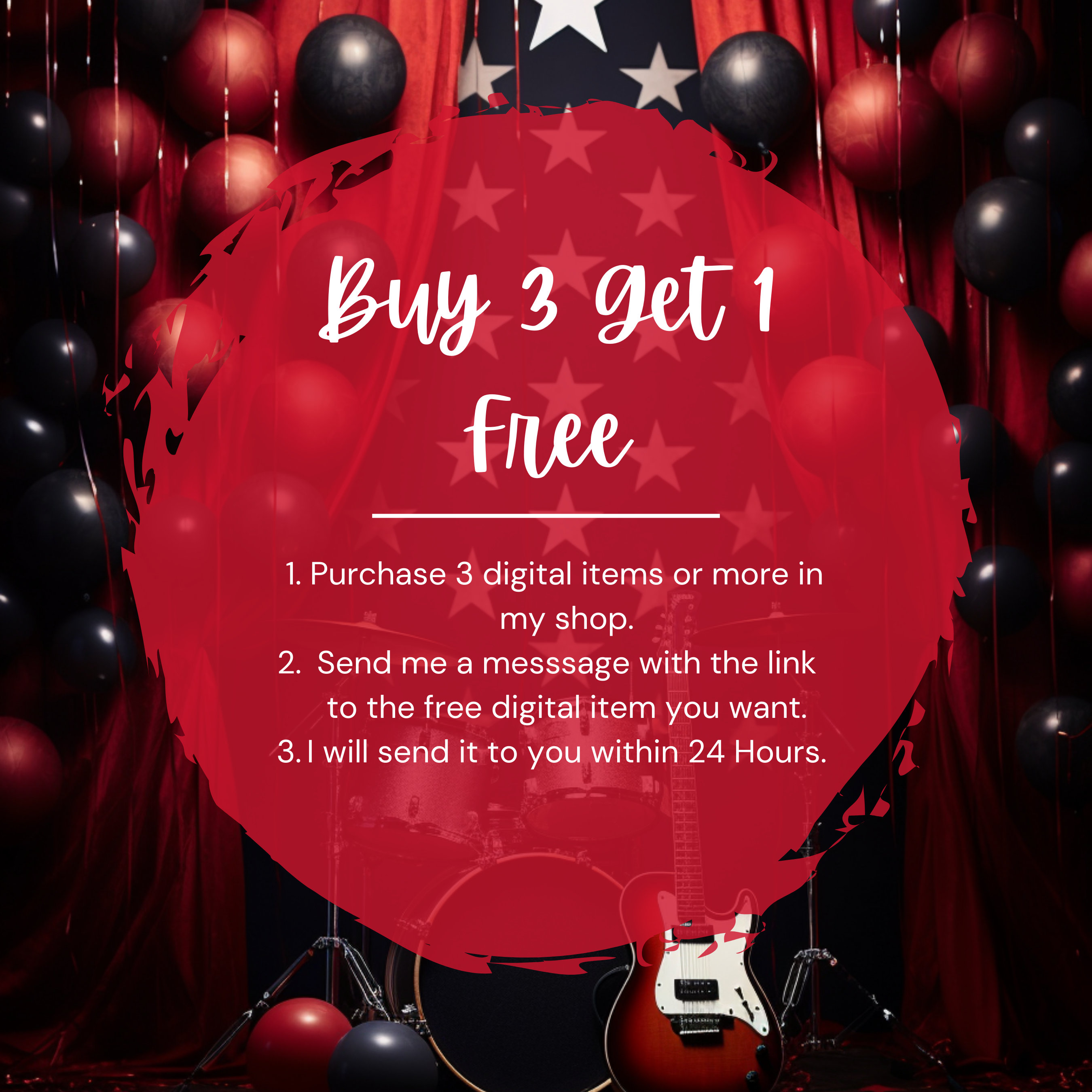 Rockstar Stage Concert Photography Backdrop, Digital Background, Party ...