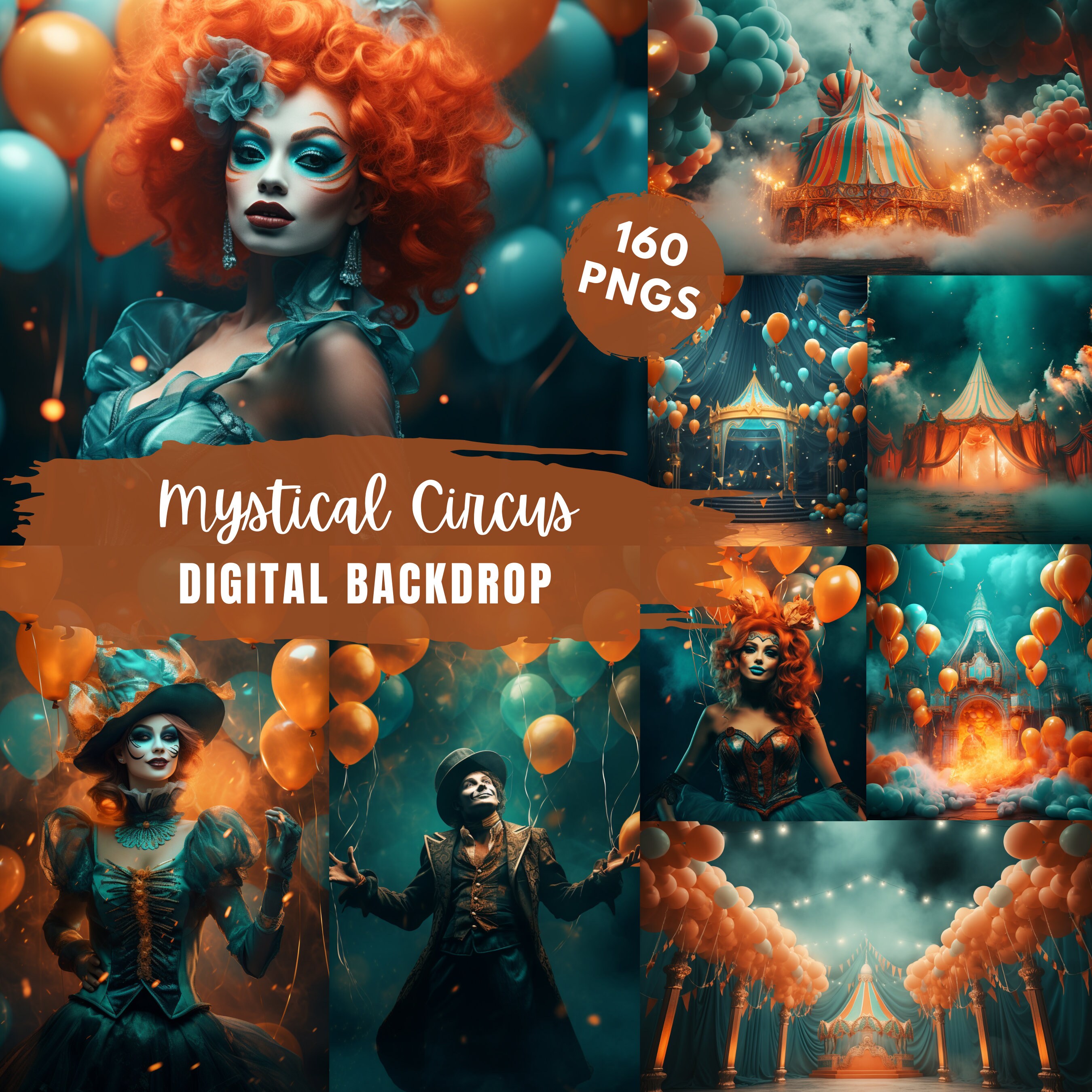 Mystical Circus Fine Art Backdrop for Photo Editing XXL Pack,circus ...