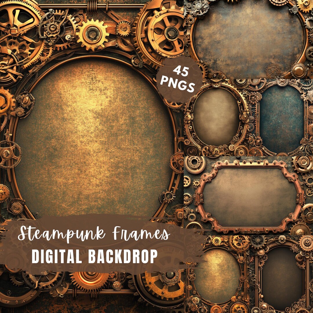 Steampunk Digital Backdrop, Victorian Backdrop Displays, Studio ...