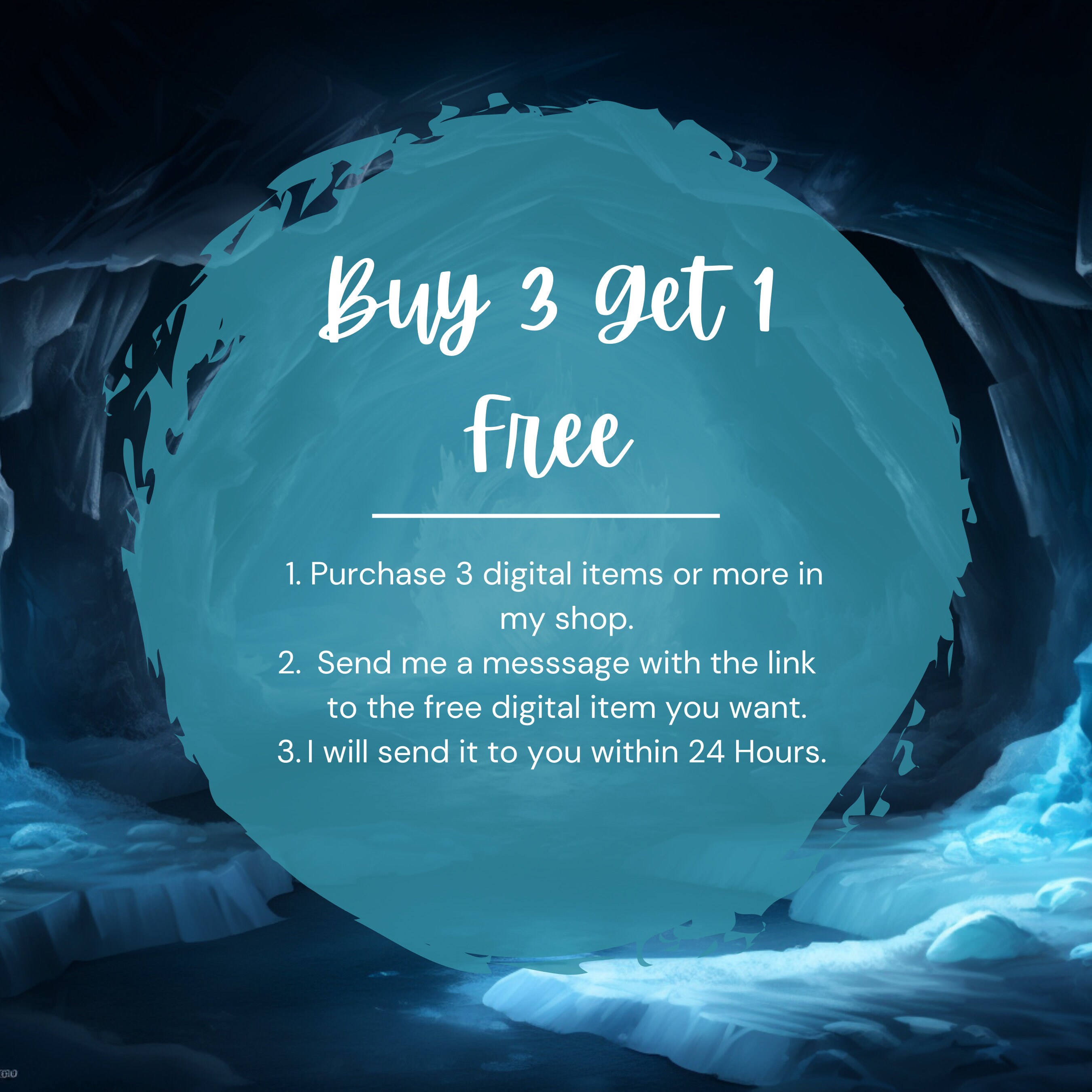 Frozen Ice Cave Digital Backdrop, Ice Cave Winter ,studio Backdrop ...