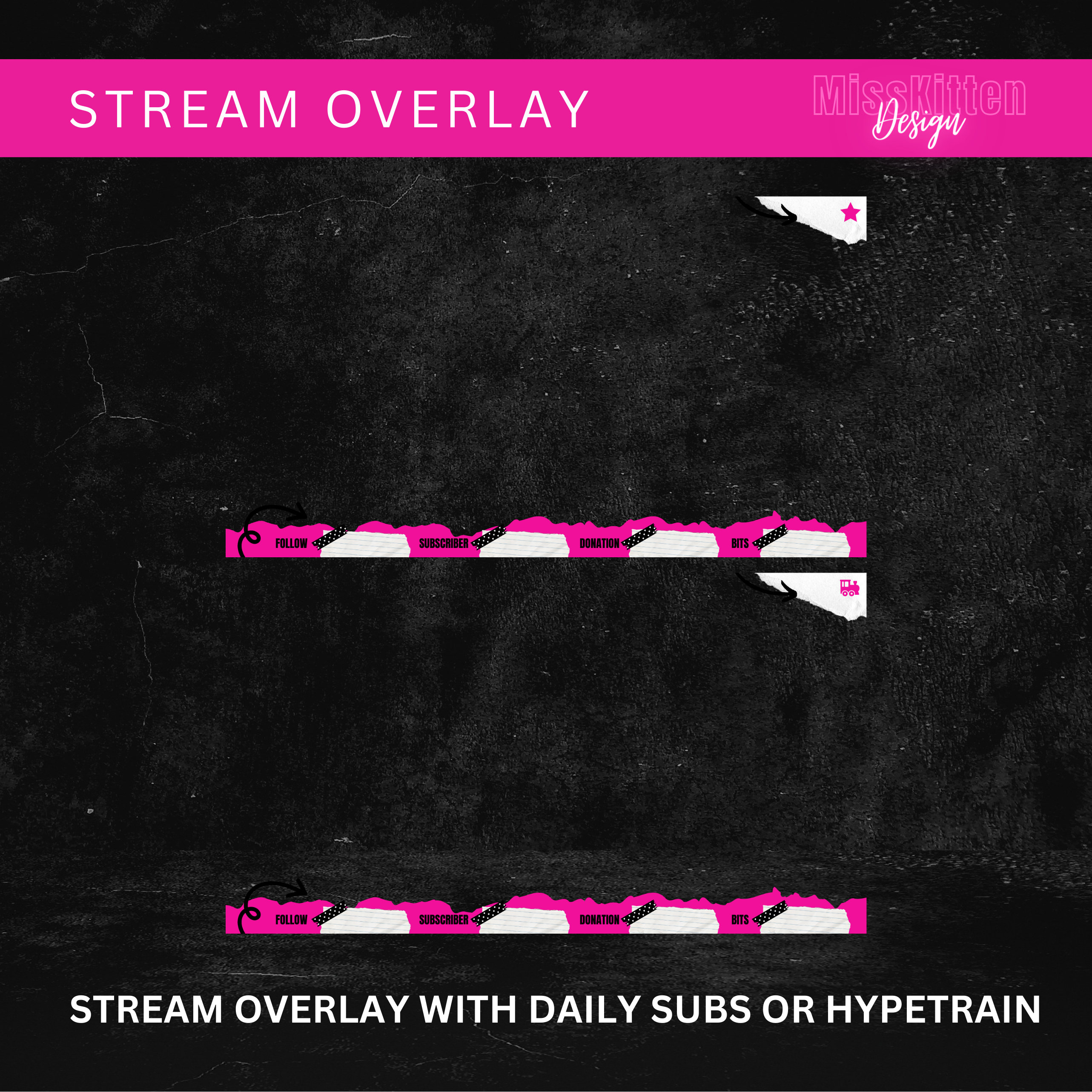 Twitch Overlay Statisch, Pink Stream Overlay for Twitch, Overlay ...