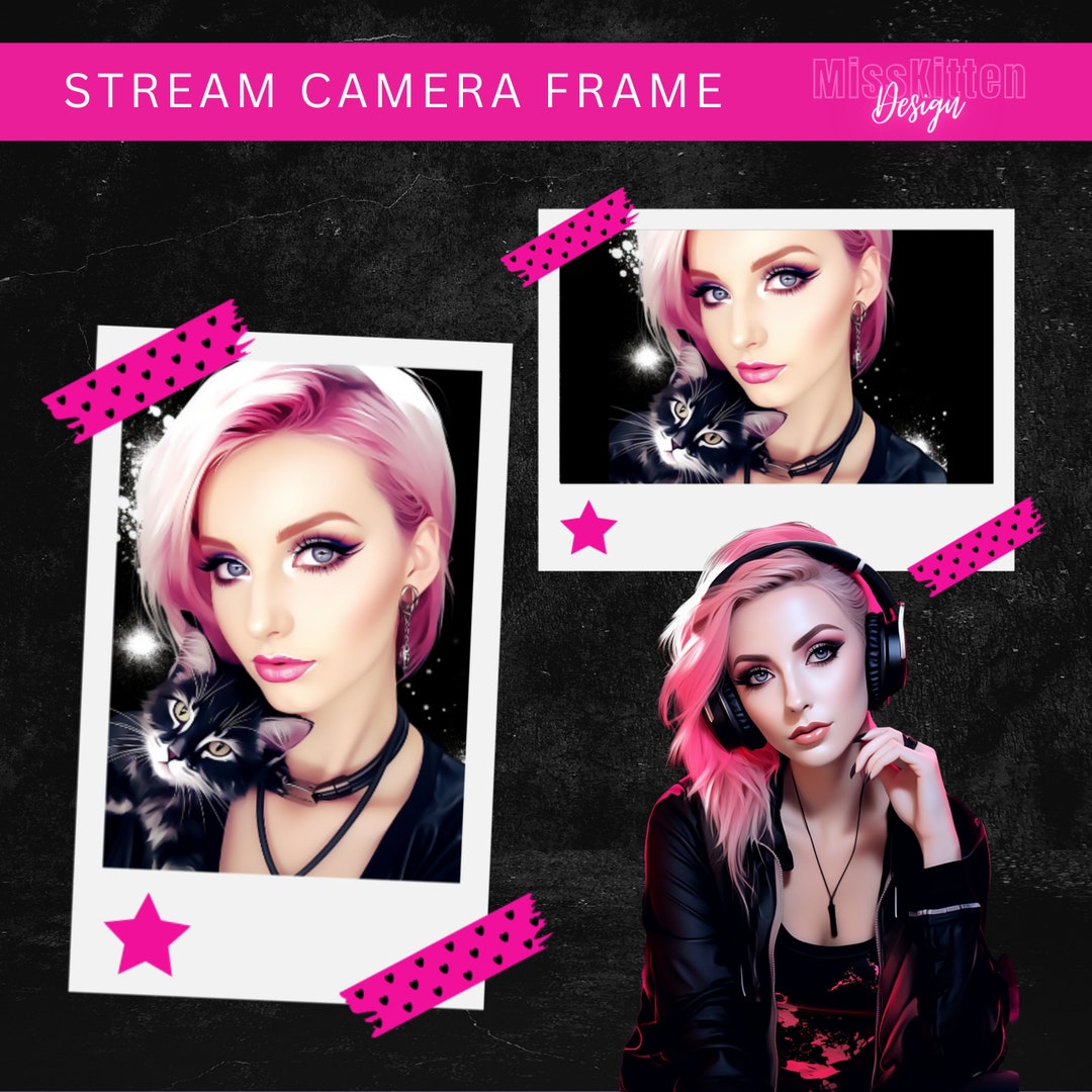 Twitch Camera Overlay Statisch, Pink Stream Cam Border for Twitch ...