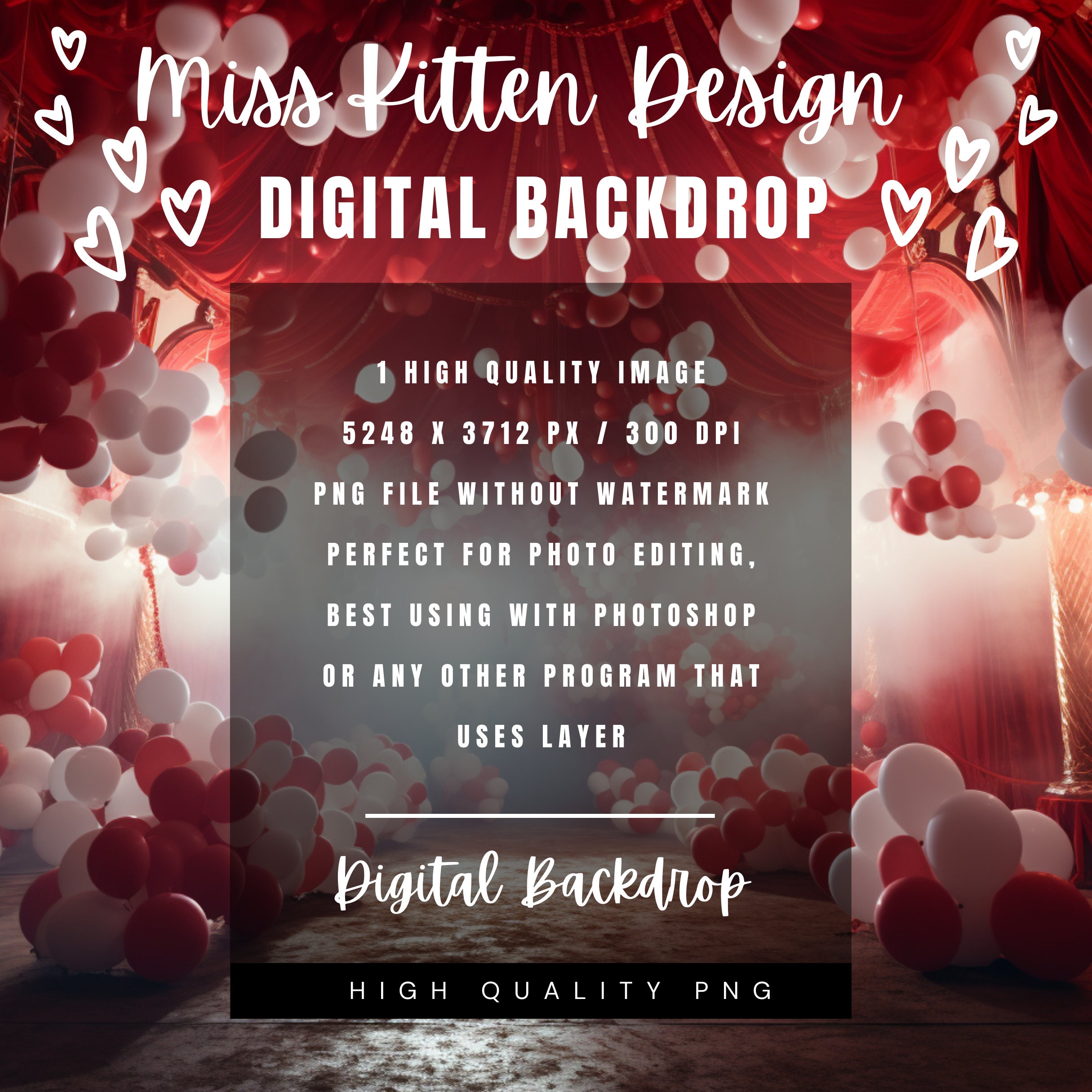 Circus Fine Art Backdrop for Photo Editing, Circus Stage Backdrop ...