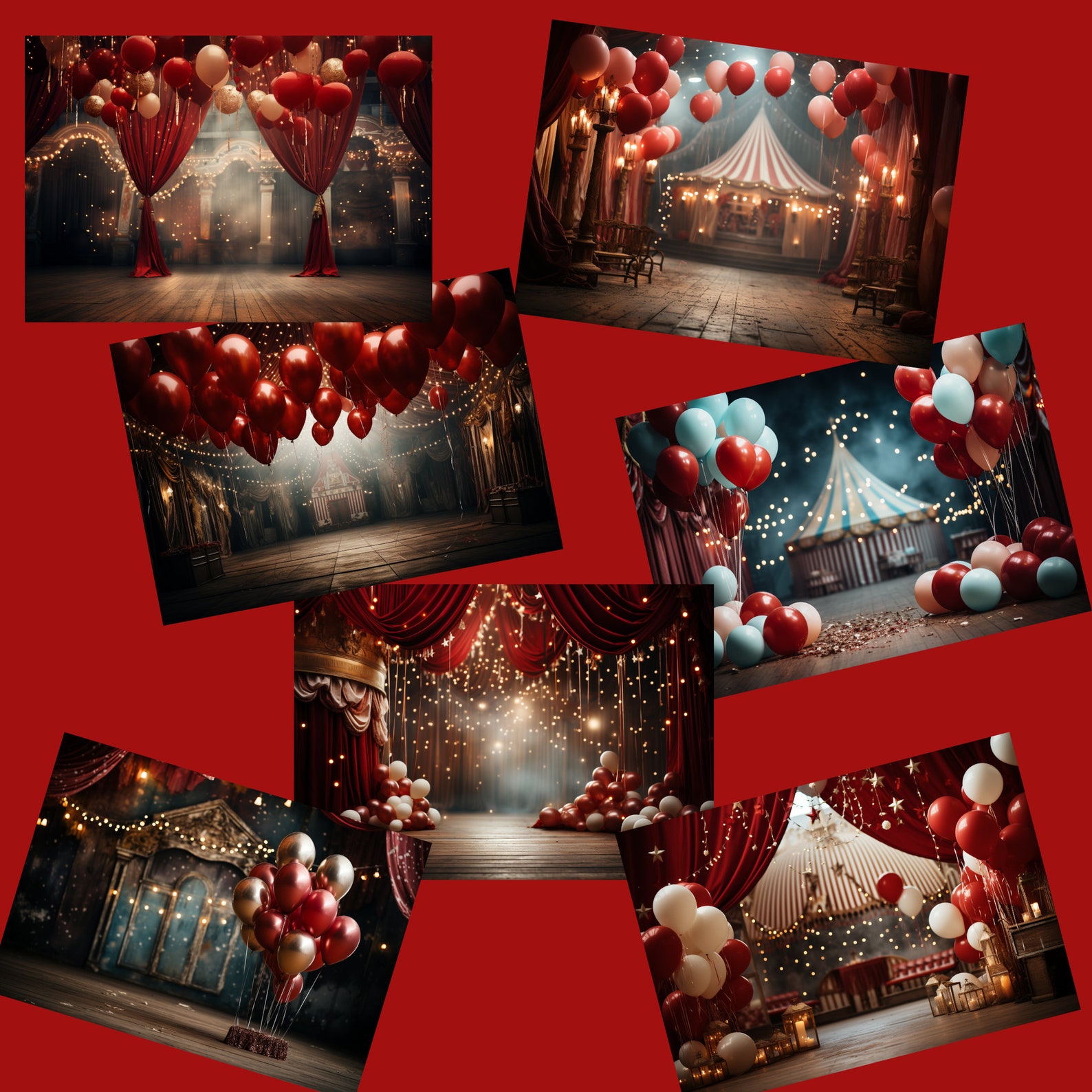 Circus Fine Art Backdrop for Photo Editing XXL Pack, Circus Stage ...