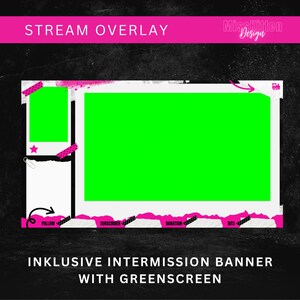 Twitch Overlay Statisch, Pink Stream Intermission for Twitch, Overlay ...