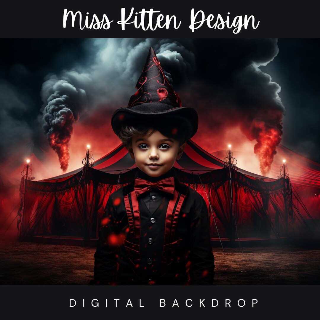 Circus Fine Art Backdrop for Photo Editing, Circus Stage Backdrop ...