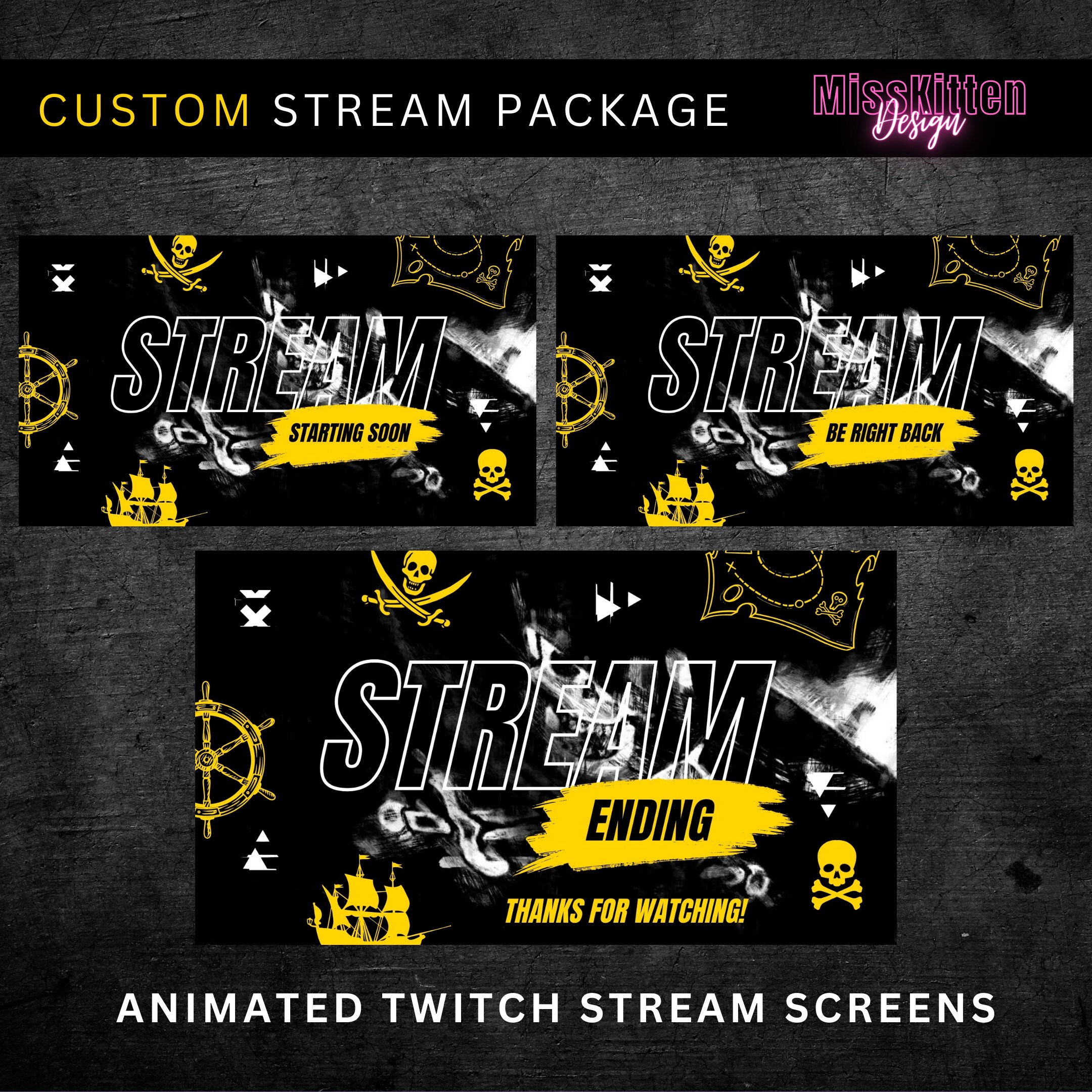 Animated Twitch Stream Overlay Screen Set,twitch Screen,twitch Overlay ...