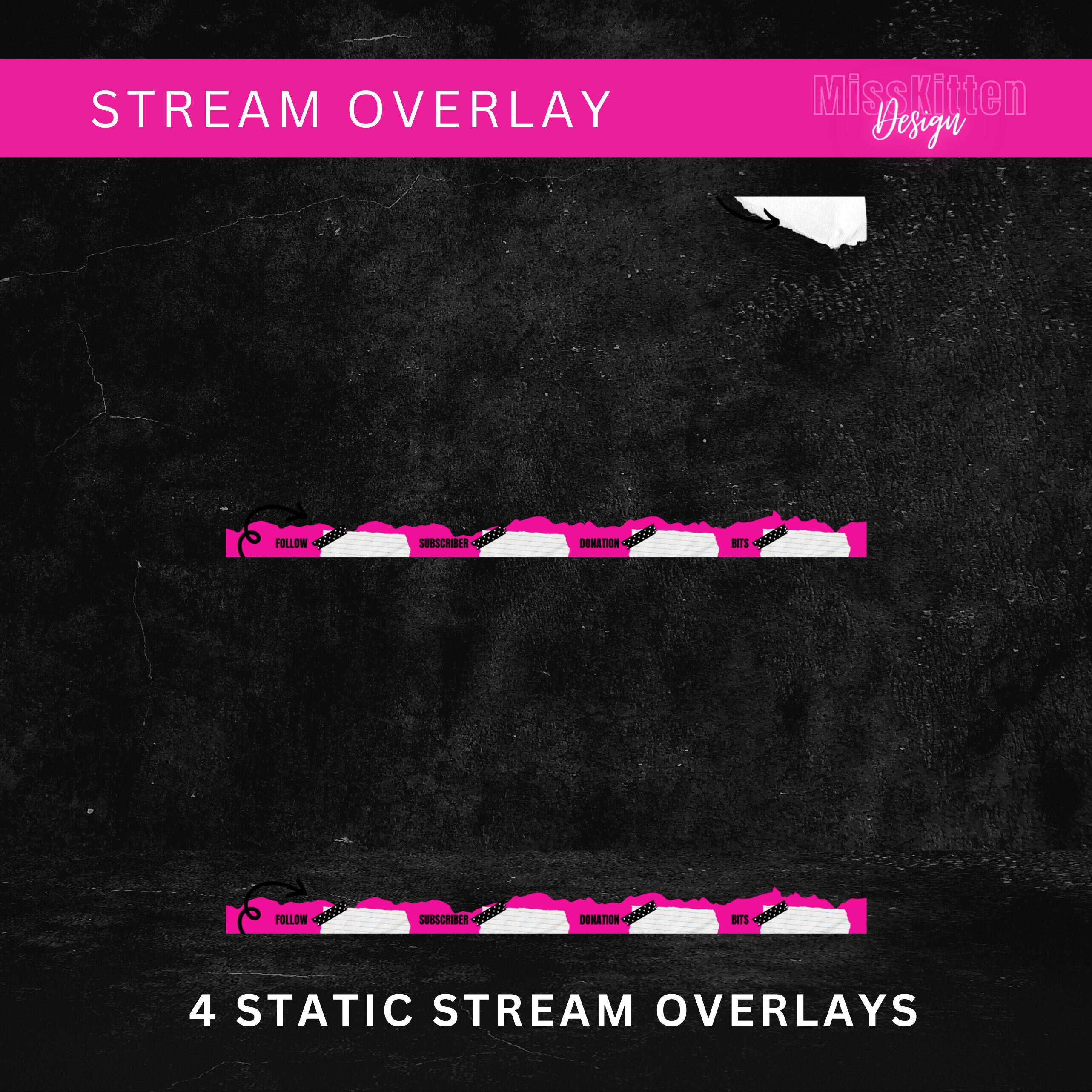 Twitch Overlay Statisch, Pink Stream Overlay for Twitch, Overlay ...