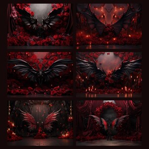 Deamon & Dragon Wings Backdrop , Daemon Horror Backdrop, Lilith, Devil ...
