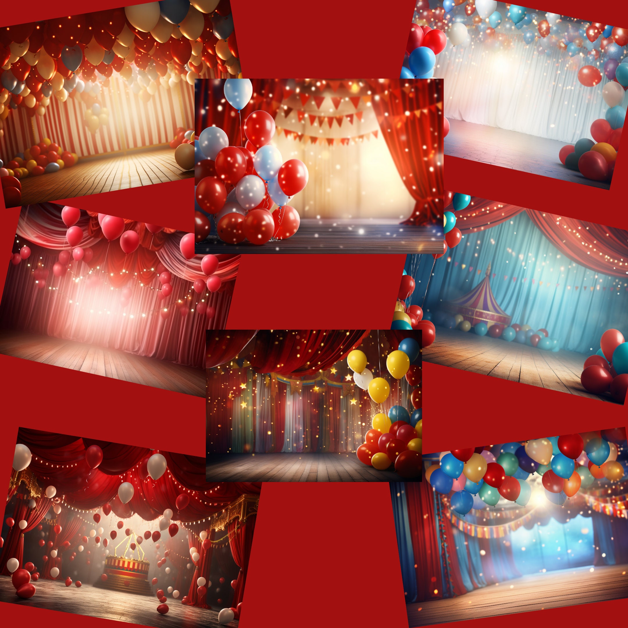 Circus Fine Art Backdrop for Photo Editing XL Pack, Circus Themed ...