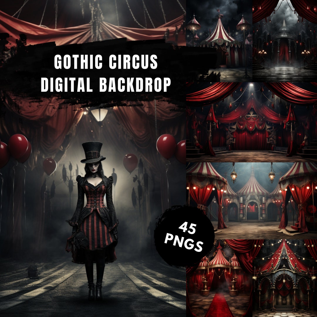Gothic Circus Backdrop for Photo Editing XL Pack, Circus Manege ...