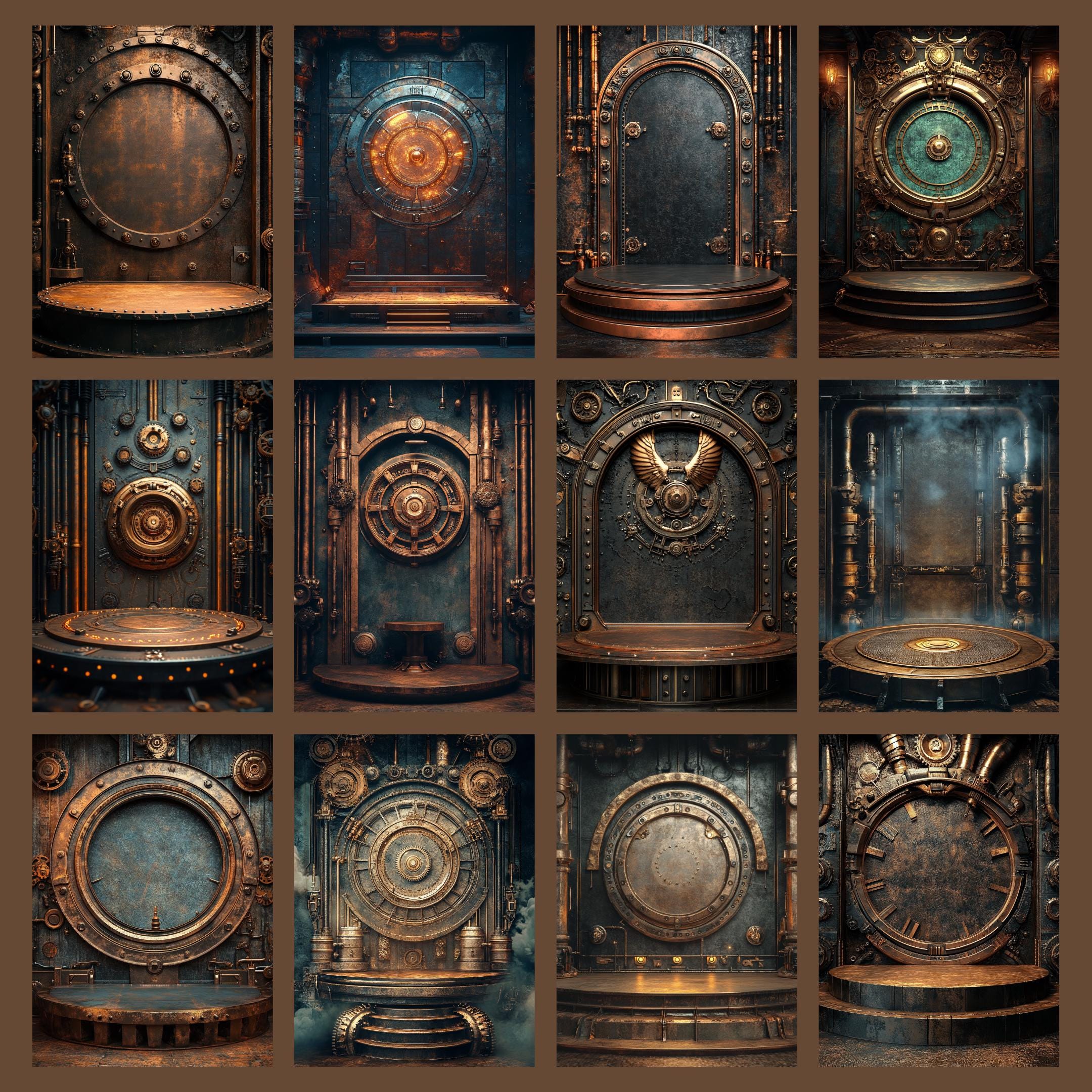 Steampunk Digital Backdrop, Victorian Studio Display (PNG) - Etsy