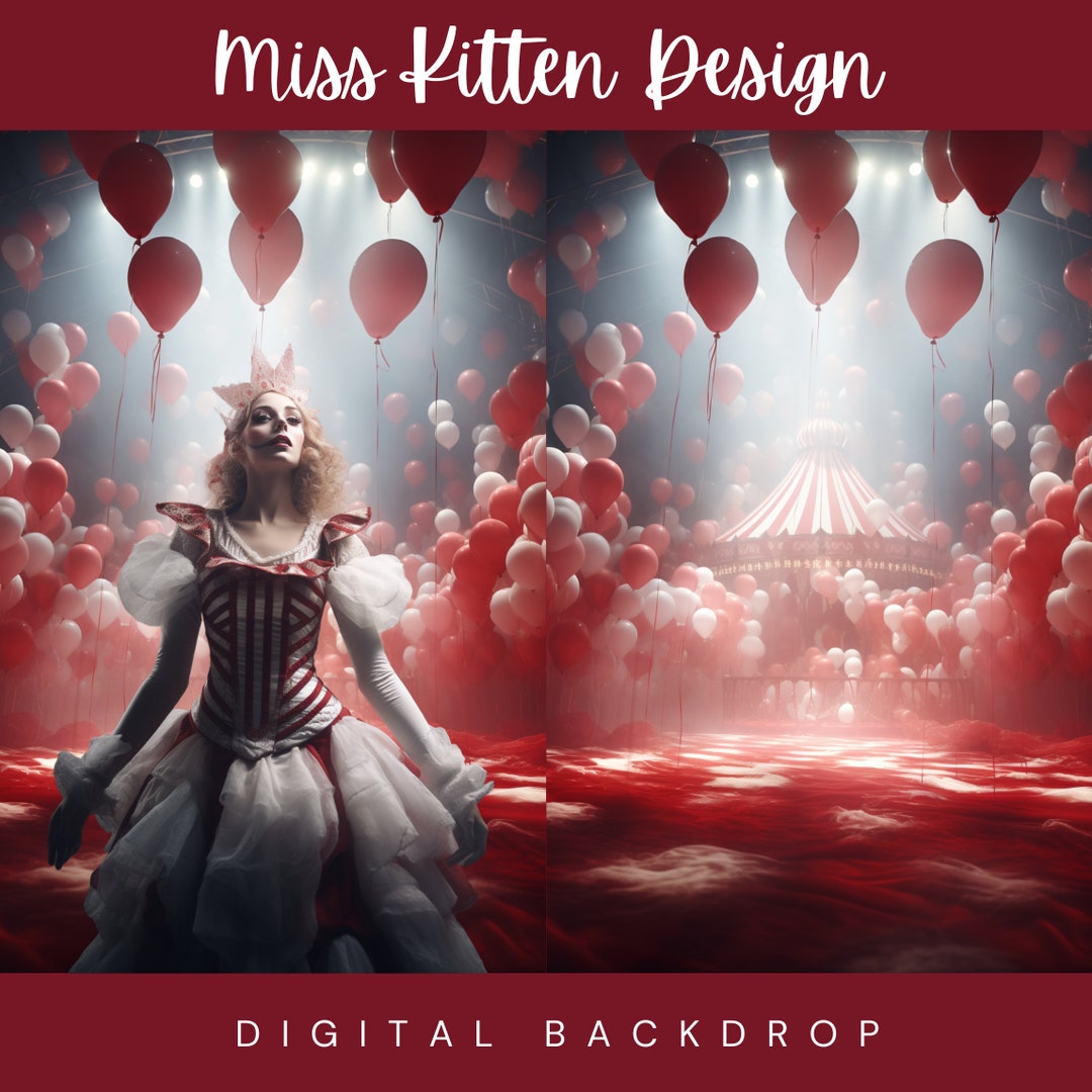 Circus Fine Art Backdrop for Photo Editing, Circus Stage Backdrop ...