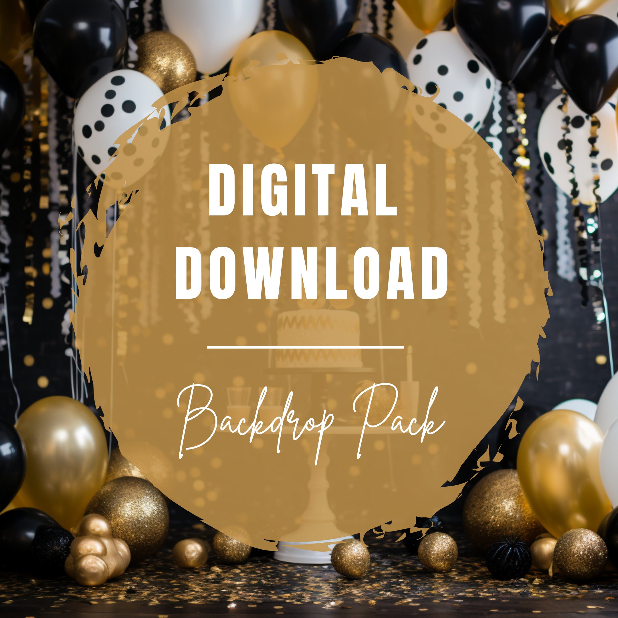 New Years Eve Photography Backdrop, Silvester Party Backdrop, Digital ...