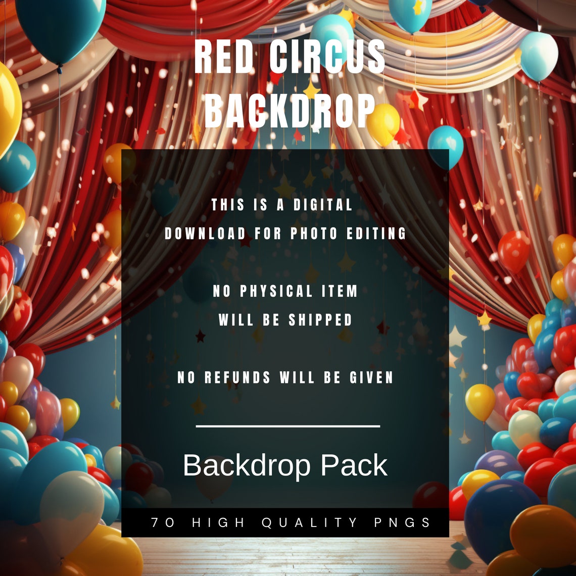 Circus Fine Art Backdrop for Photo Editing XL Pack, Circus Themed ...