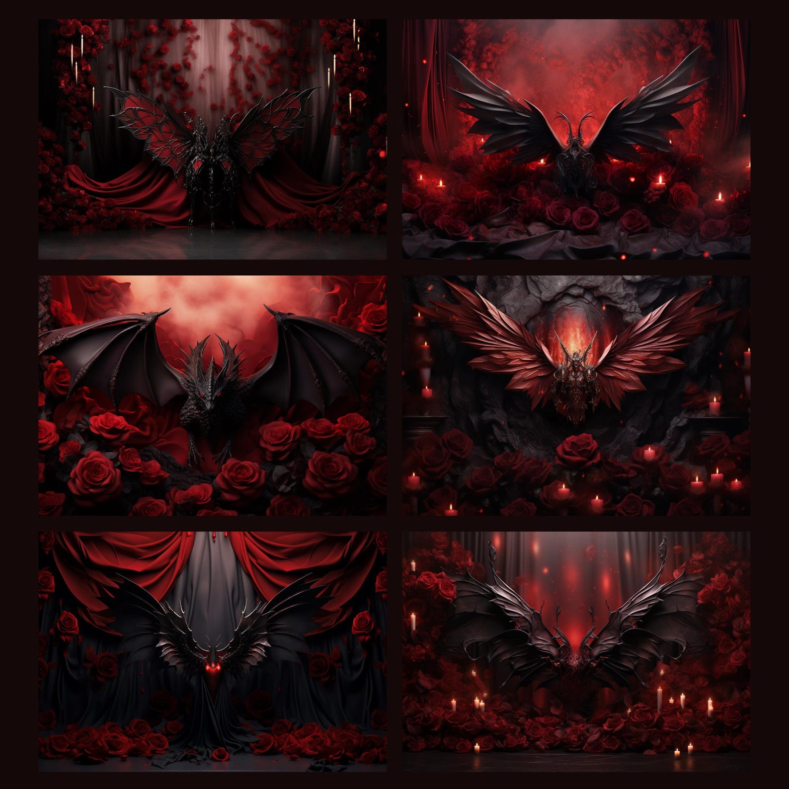 Deamon & Dragon Wings Backdrop , Daemon Horror Backdrop, Lilith, Devil ...