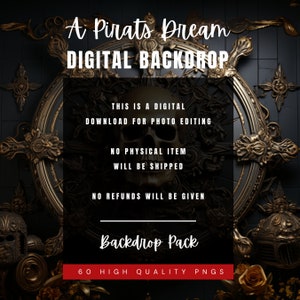 Pirate Adventure Digital Background, Pirat Ship, Pirat Background ...