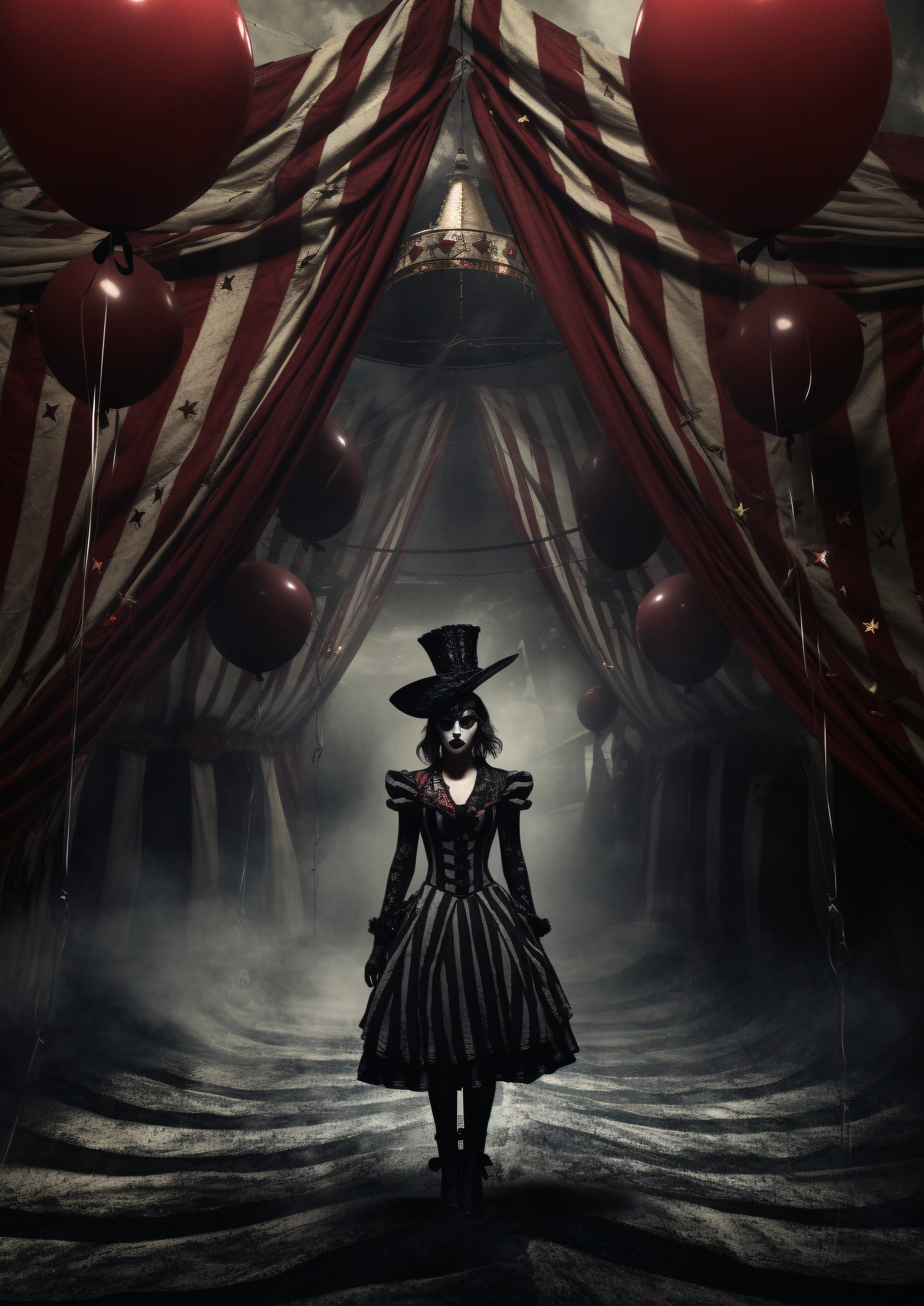 Gothic Circus Backdrop for Photo Editing XL Pack, Circus Manege ...
