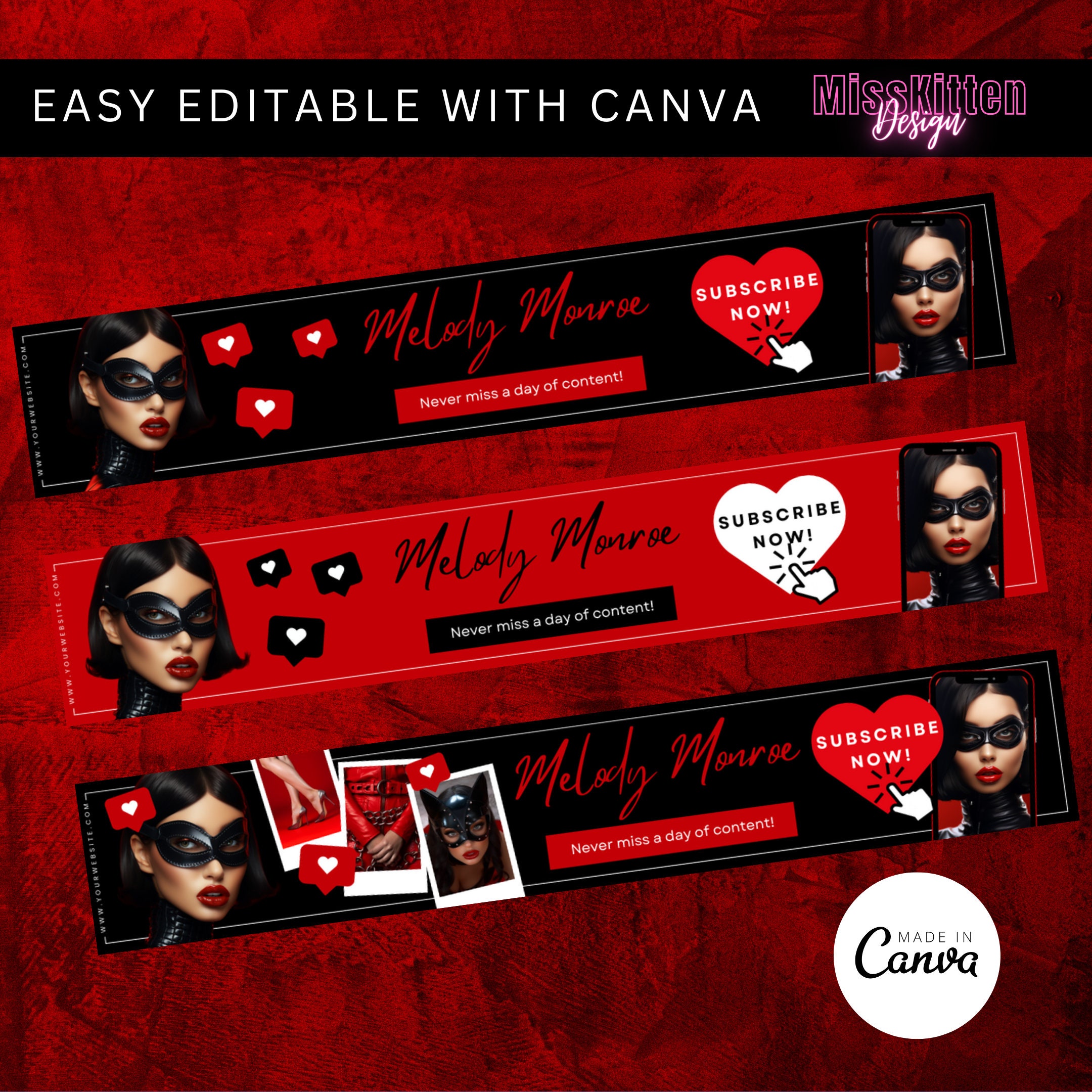 Onlyfans Banner Set for Adult Content Creator, Cam Girl, Sex Worker ...