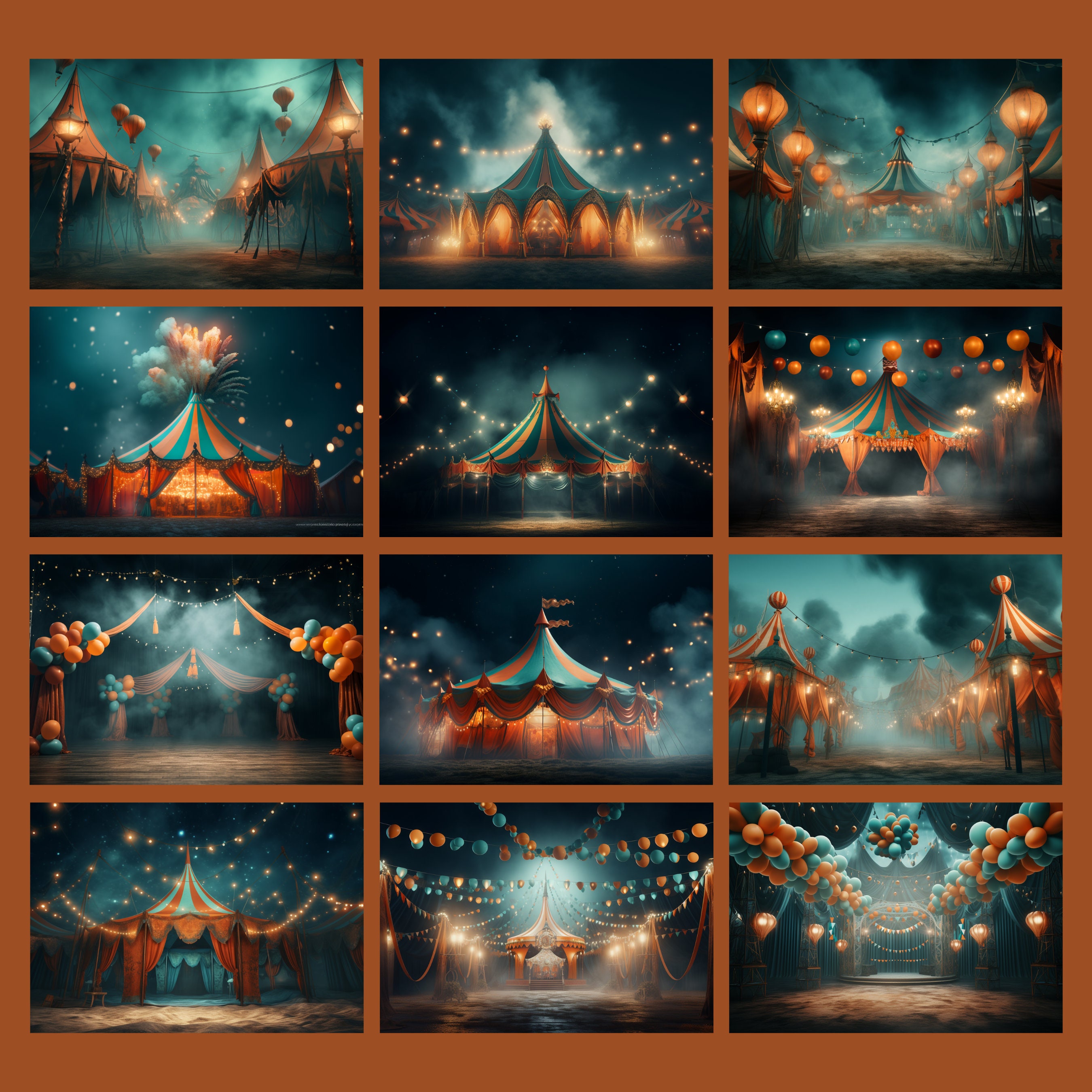 Mystical Circus Fine Art Backdrop for Photo Editing XXL Pack,circus ...