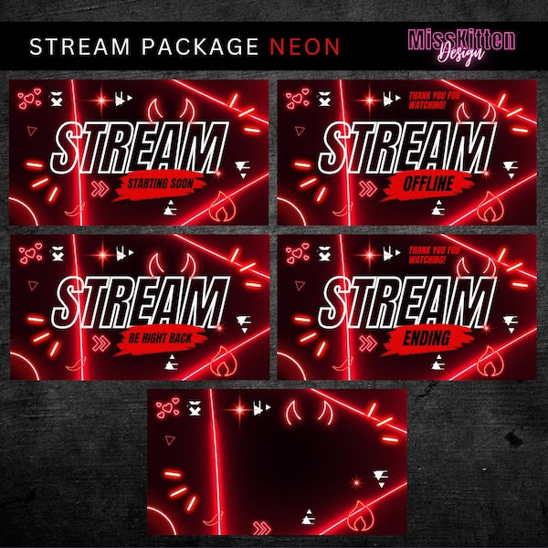 Red Twitch Overlay - Etsy