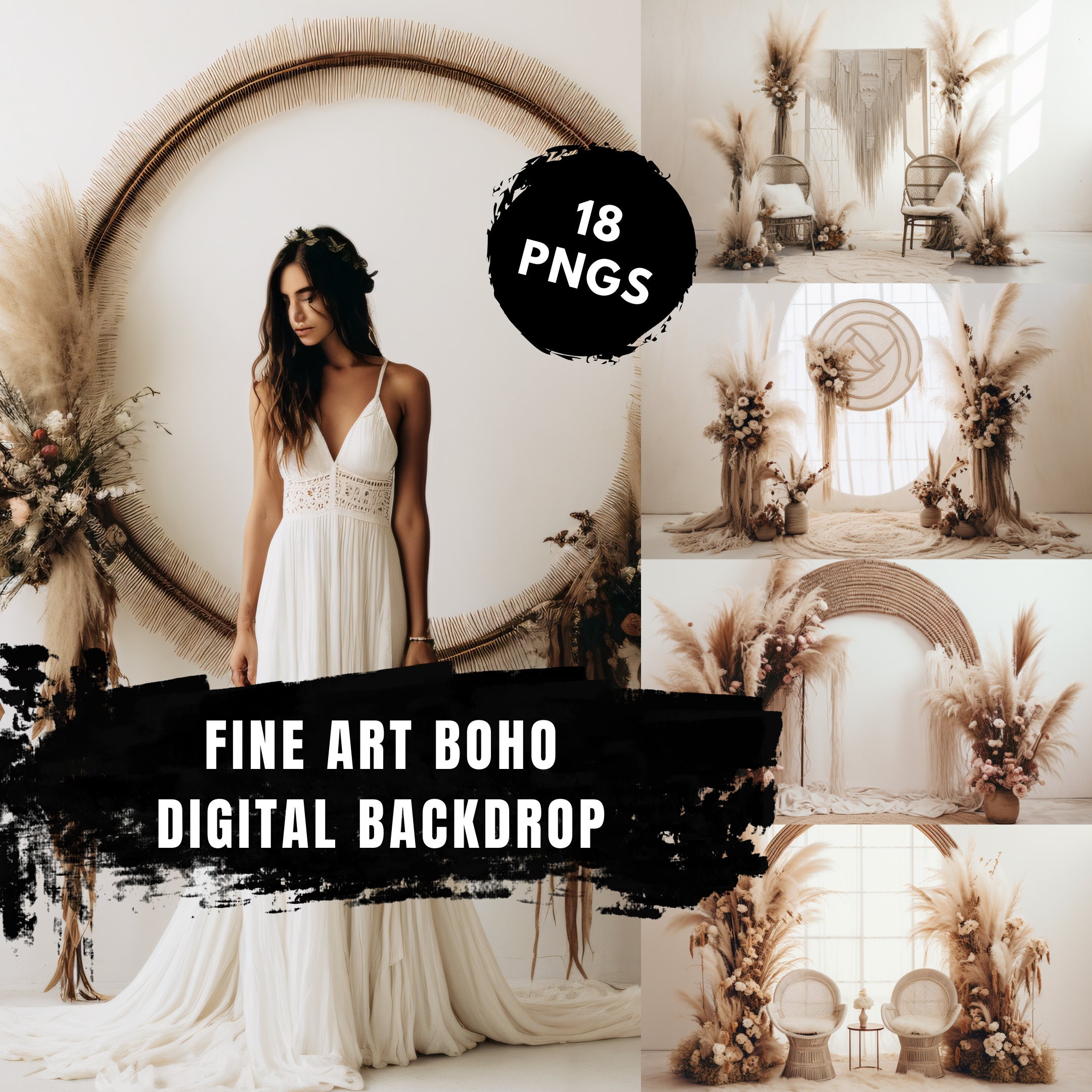 Digital Backdrop Boho Maternity Backdrop, Overlay Photography, Digital ...