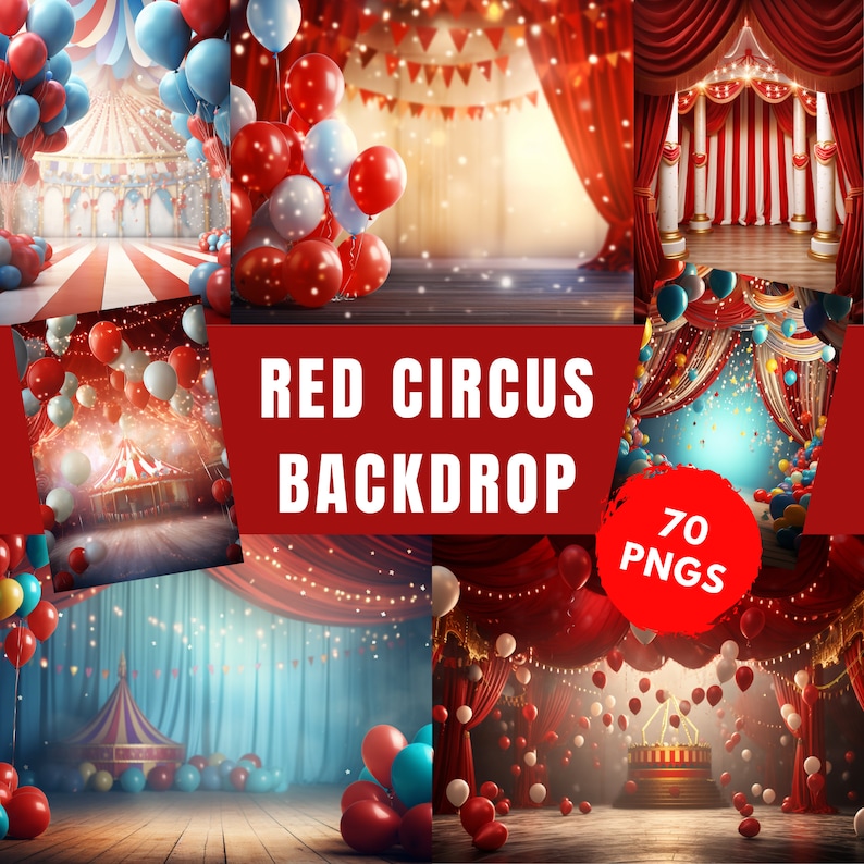 Circus Fine Art Backdrop for Photo Editing XL Pack, Circus Themed ...