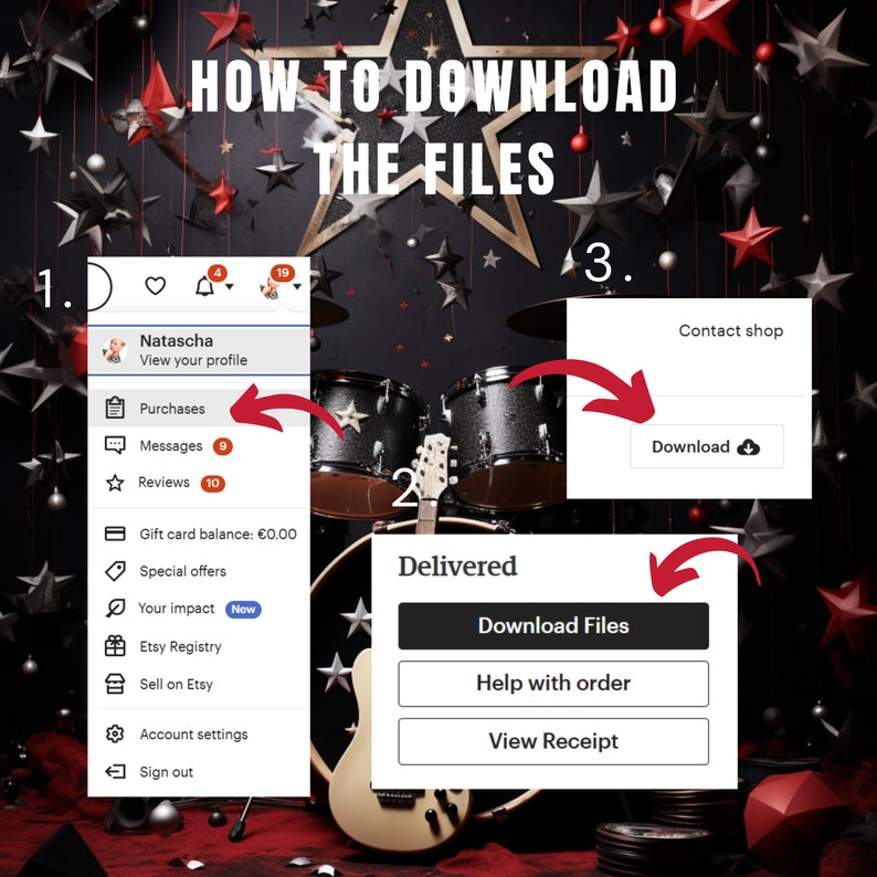 Rockstar Stage Concert Photography Backdrop, Digital Background, Party ...