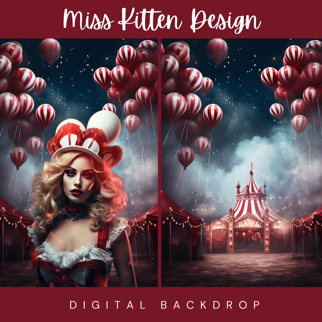 Circus Stage Digital Backdrop, Smoke Overlay (PNG) - Etsy