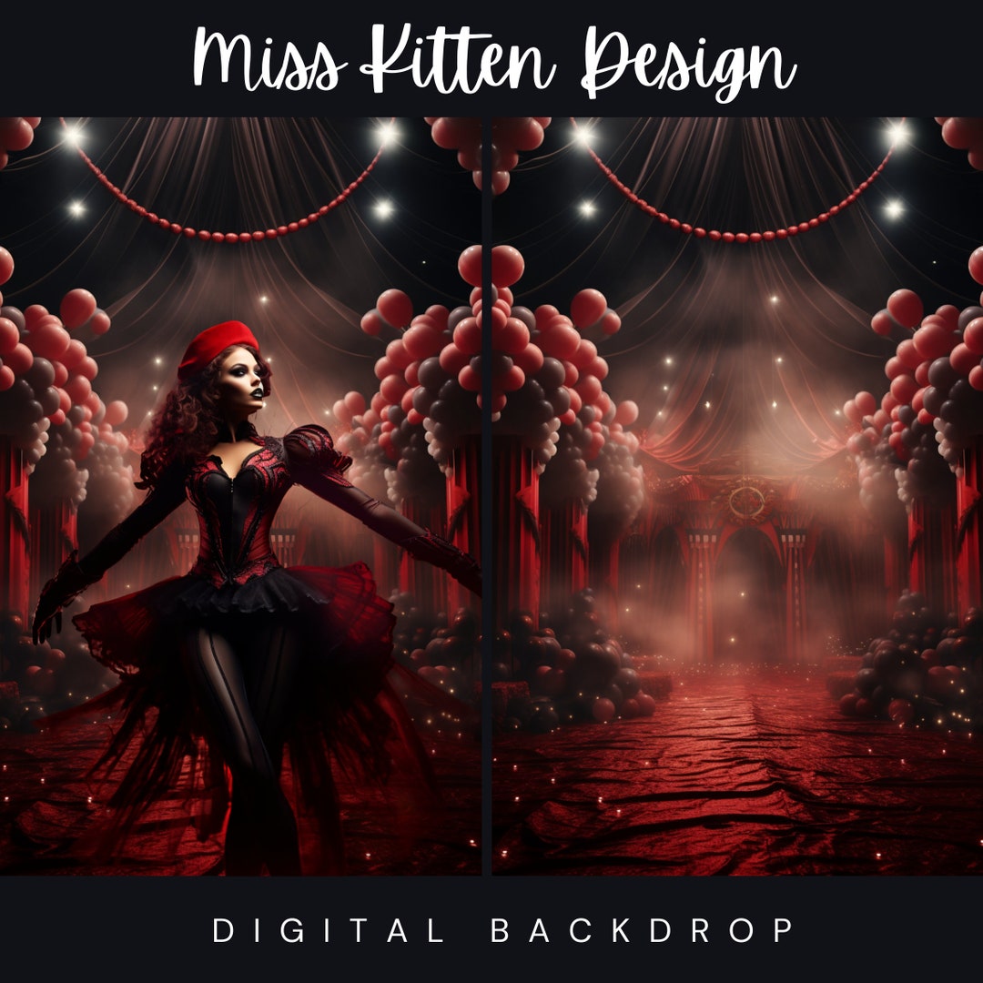 Circus Fine Art Backdrop for Photo Editing, Circus Stage Backdrop ...