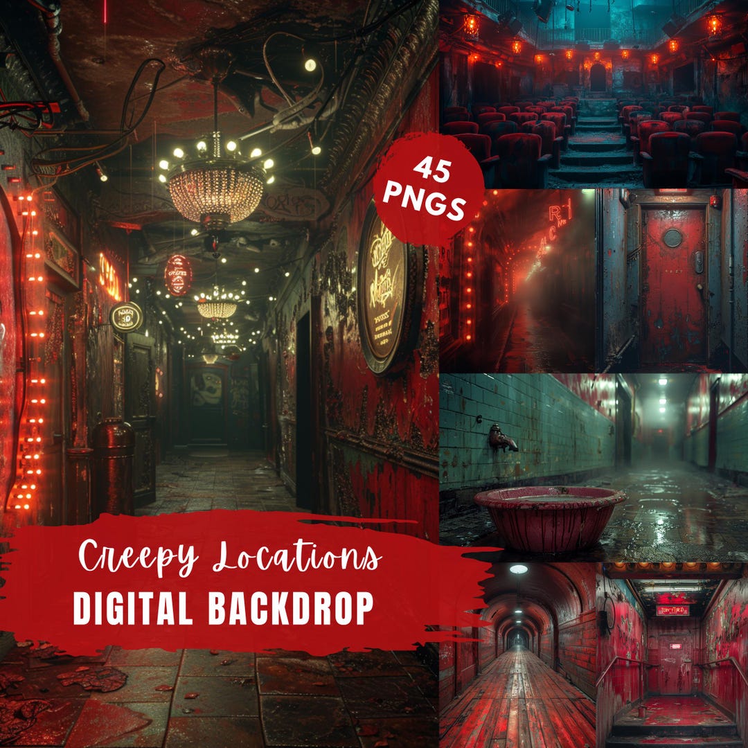 Creepy Horror Photo Backdrops, Haunted Places (digital Download) - Etsy