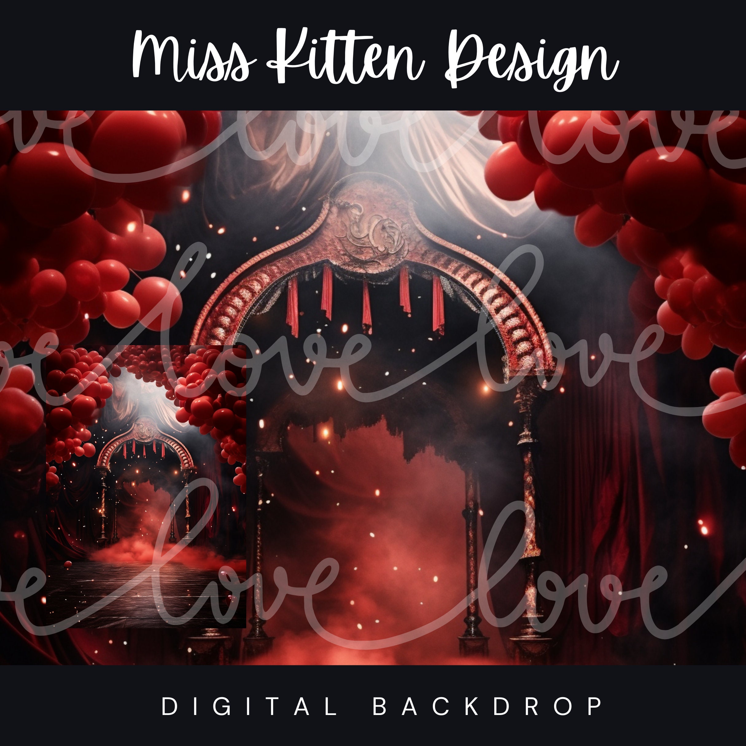 Circus Stage Digital Backdrop, Smoke Overlay (photoshop) - Etsy