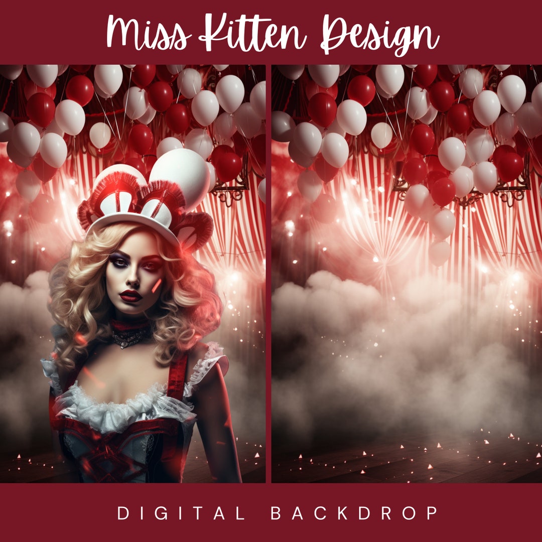Circus Fine Art Backdrop for Photo Editing, Circus Stage Backdrop ...