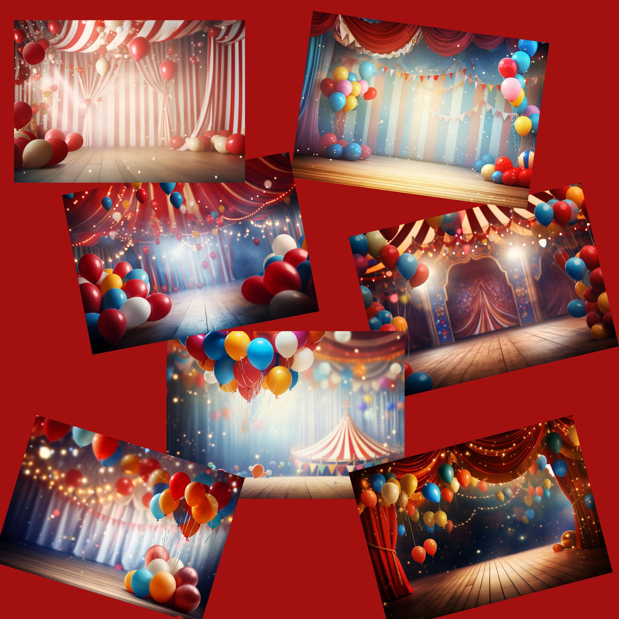 Circus Fine Art Backdrop for Photo Editing XL Pack, Circus Themed ...