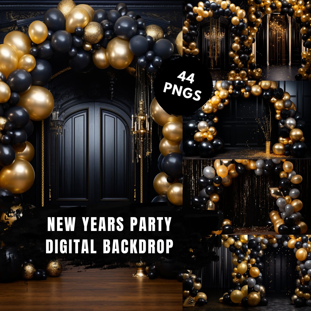 New Years Eve Arch Photography Backdrop, Silvester Party Backdrop ...
