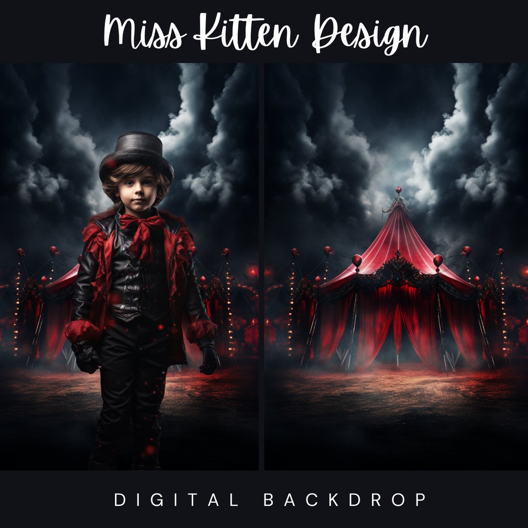 Circus Stage Digital Backdrop, Smoke Overlay (photoshop) - Etsy
