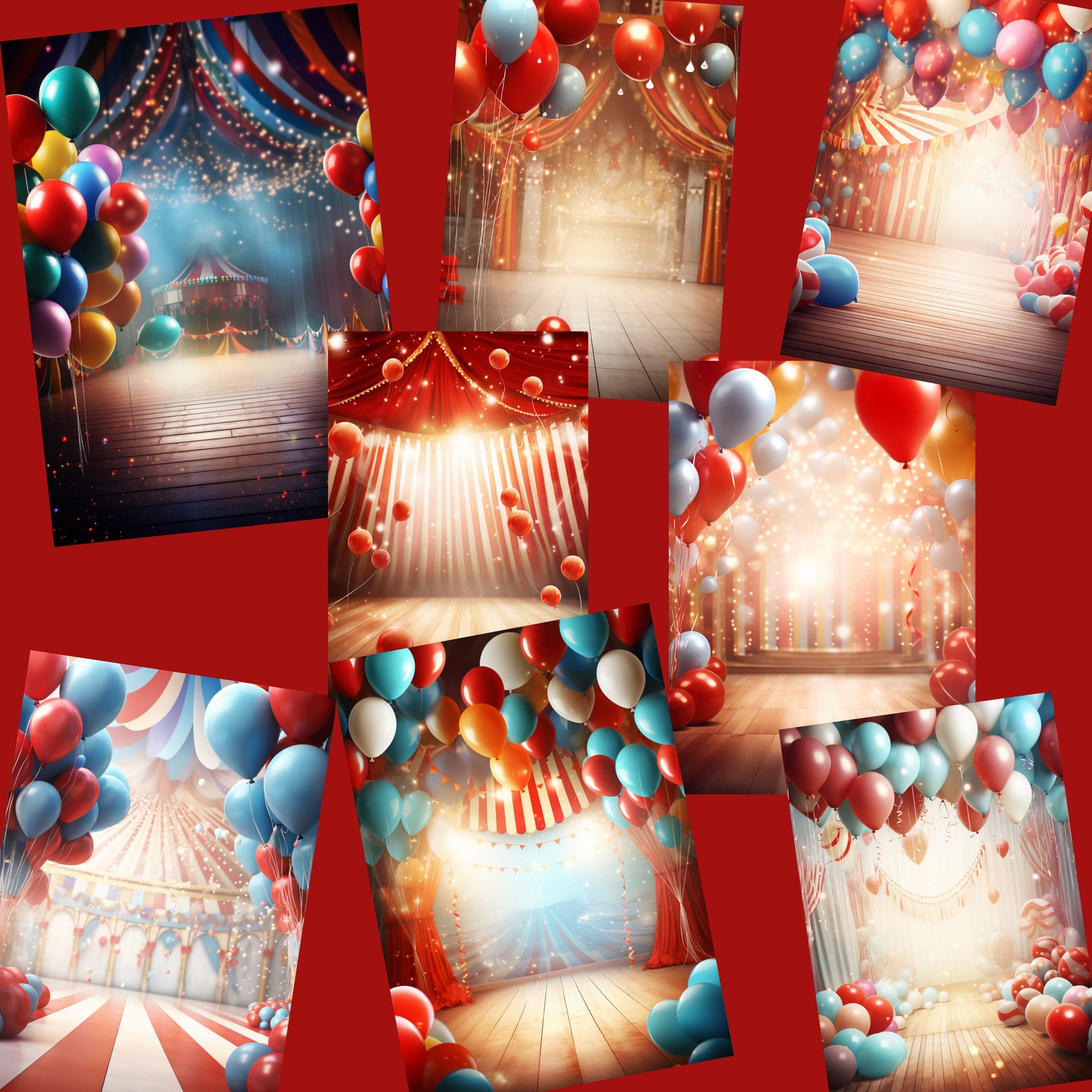 Circus Fine Art Backdrop for Photo Editing XL Pack, Circus Themed ...