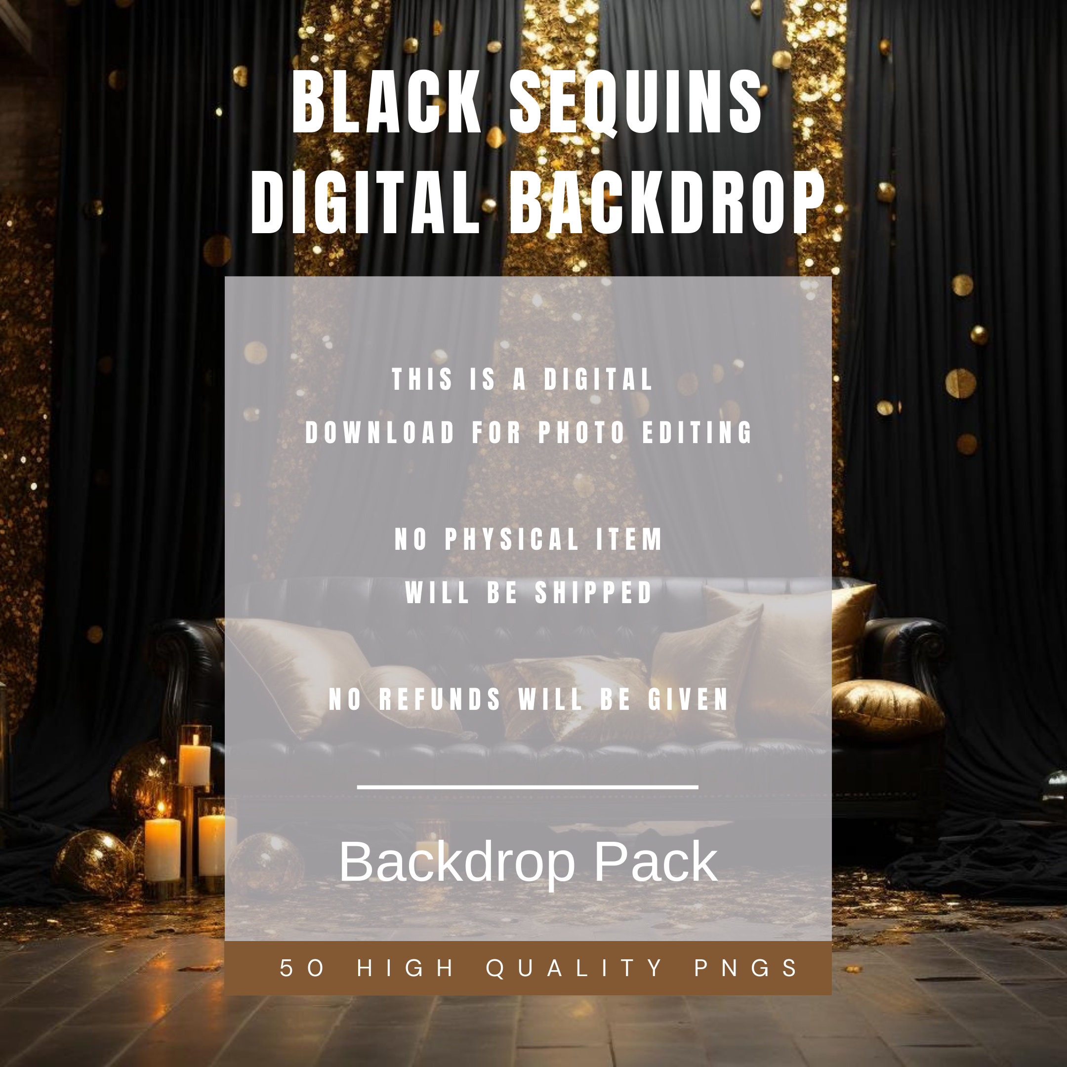 Luxury Gold Sequin Photography Backdrop, Black and Gold Glitter ...