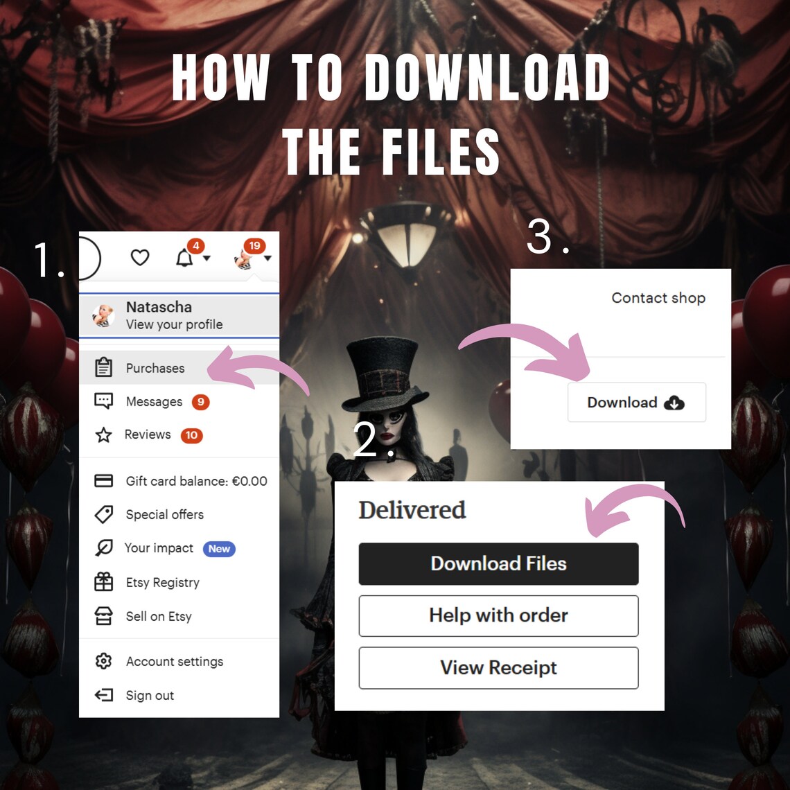 Gothic Circus Backdrop for Photo Editing XL Pack, Circus Manege ...