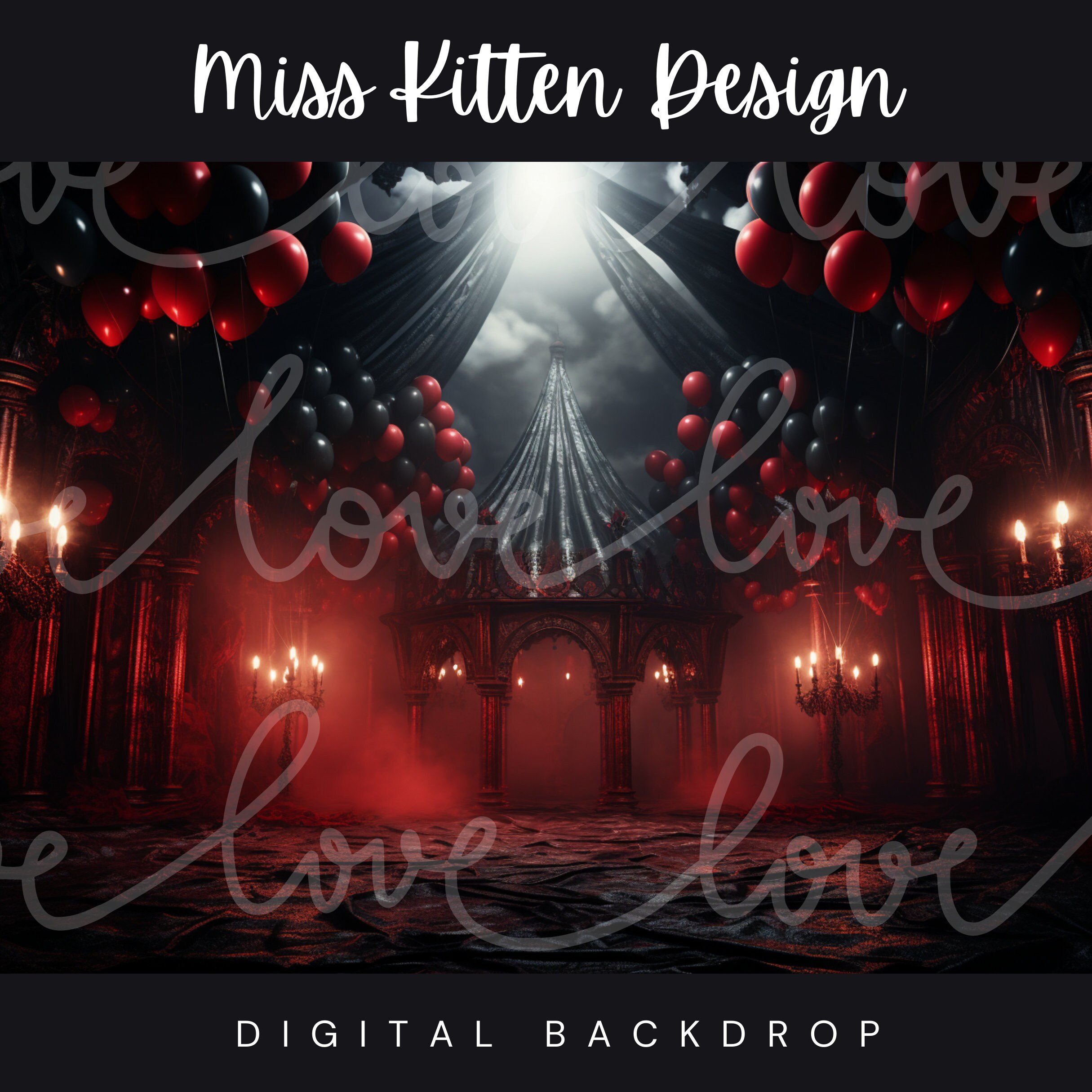 Circus Fine Art Backdrop for Photo Editing, Circus Stage Backdrop ...